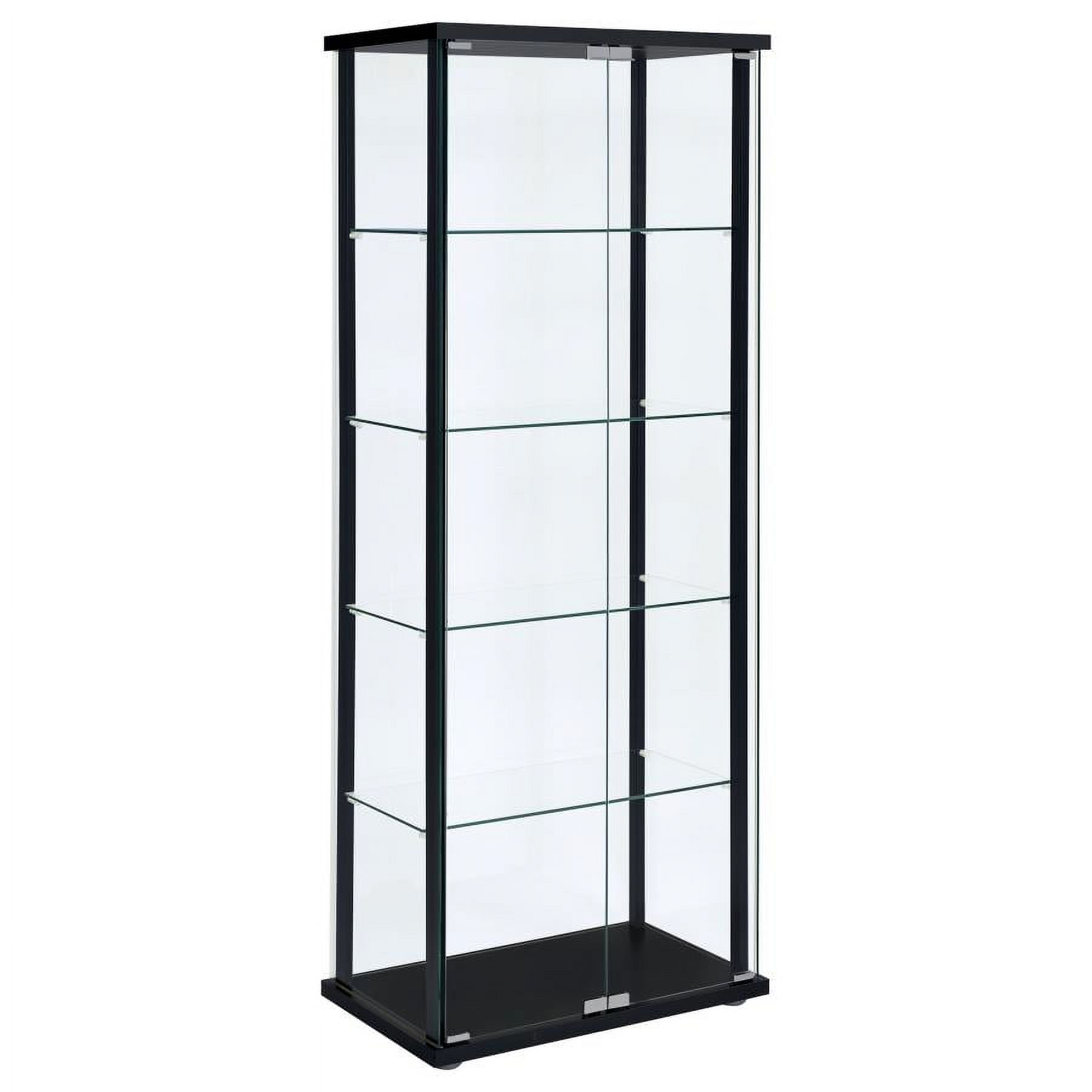 Rectangular 4-shelf Curio Cabinet White and Clear - Walmart.com