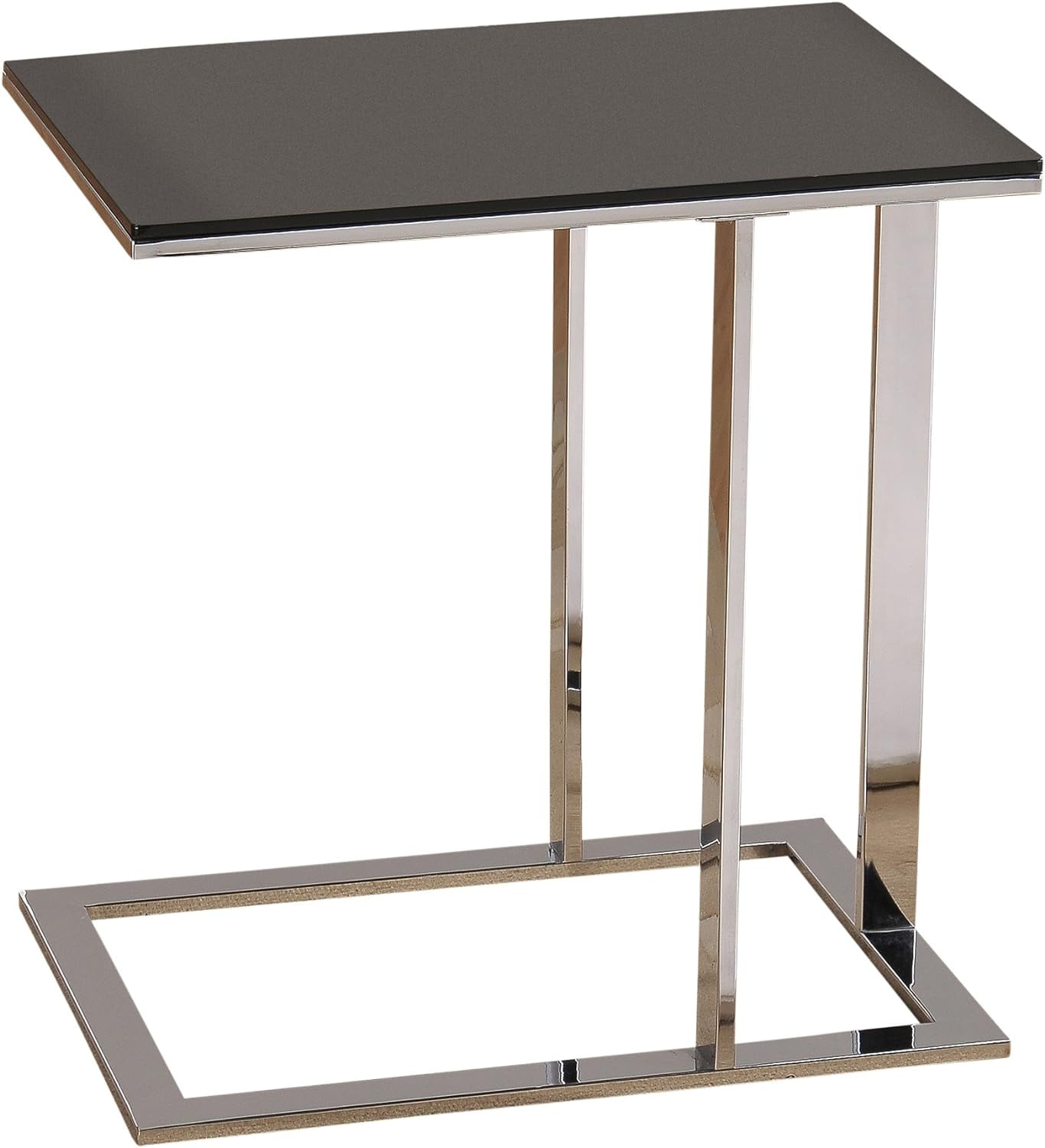 Contemporary C, Accent, Side Glass TABLE, CHROME/BLACK - Walmart.com