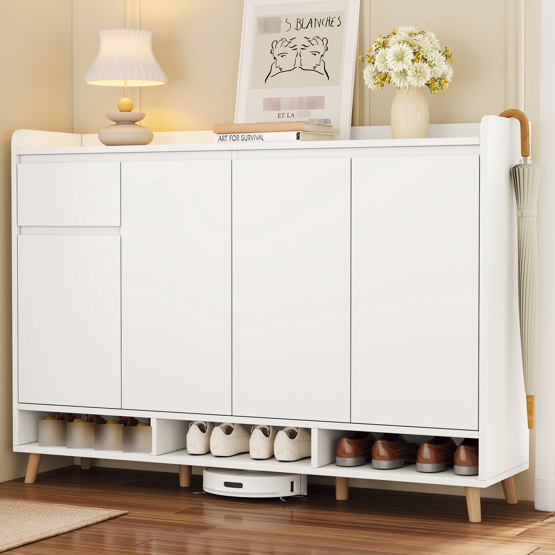 Contemporary Cabinet with Rounded Edge - Stable Storage for Long - term ...