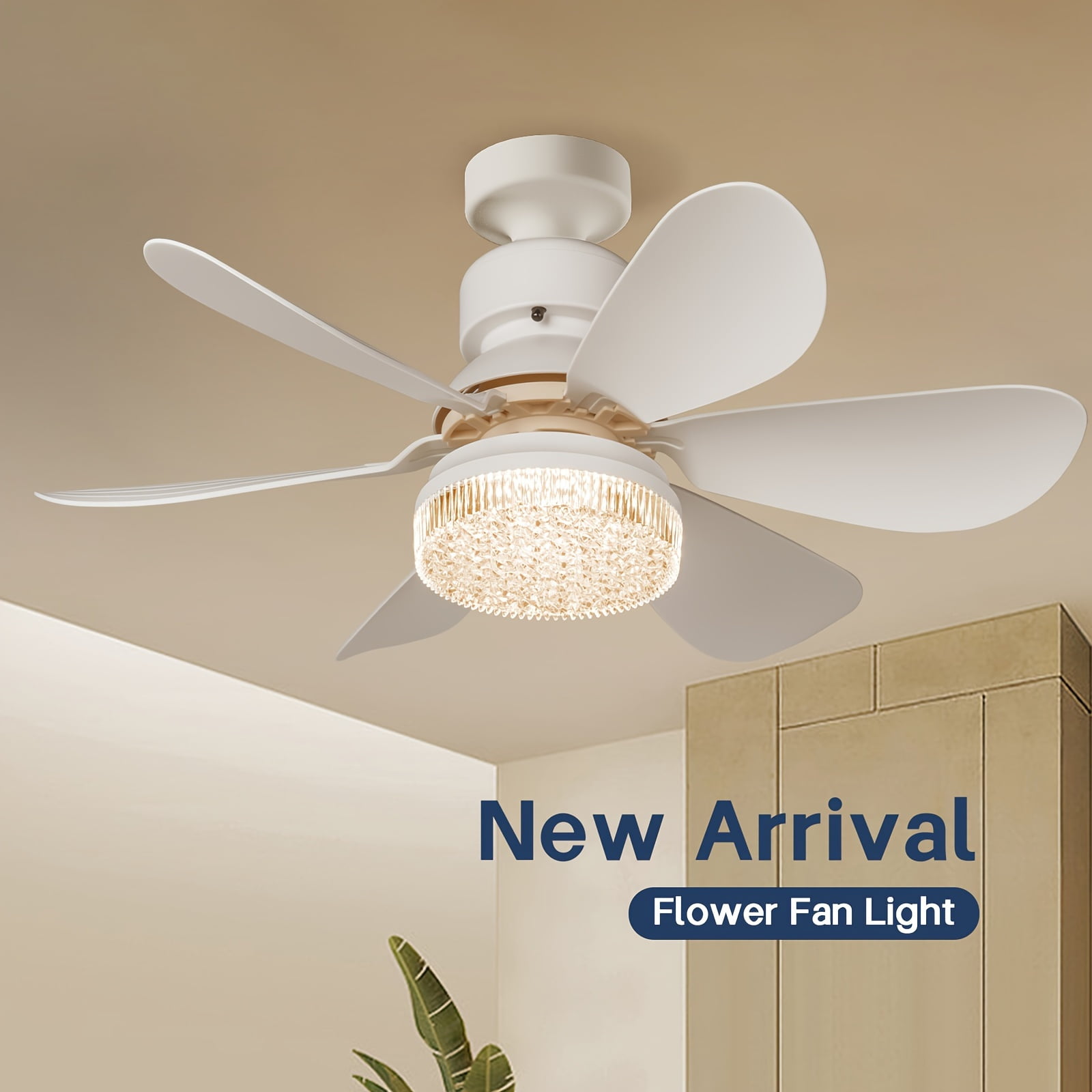 Contemporary Ceiling Fan Light Kit with Acrylic Lamp Shade, Dimmable ...