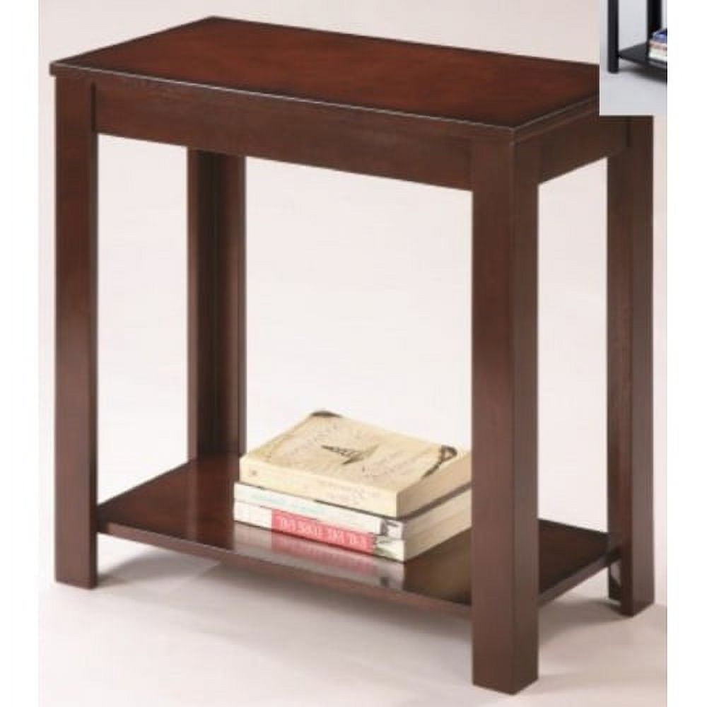 Contemporary Chairside Table with Open Bottom Shelf 1Pc Side Table ...