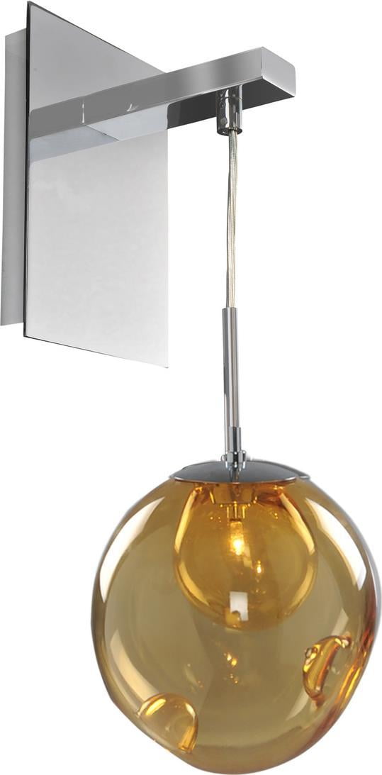 Contemporary Chrome Meteor Wall Bracket with Handblown Glass - Walmart.com