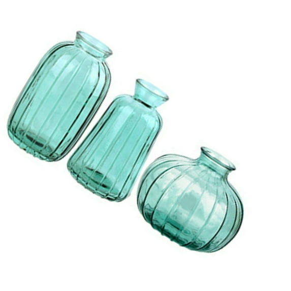 Contemporary Clear Glass Buds Vases 3 Piece Set Safe Thick Design ...