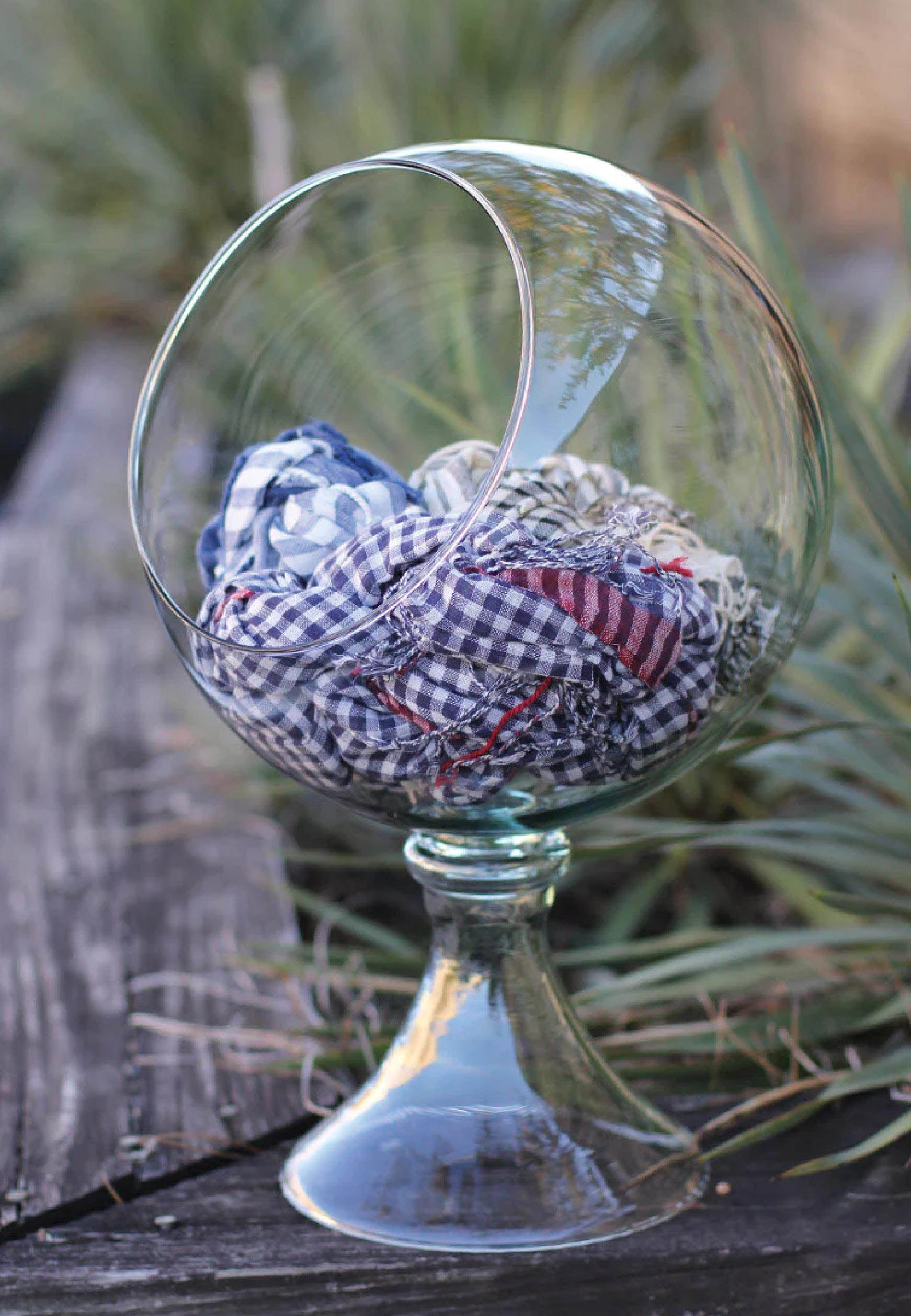 Contemporary Clear Glass Globe Storage Display Bowl 16"H Fruits ...