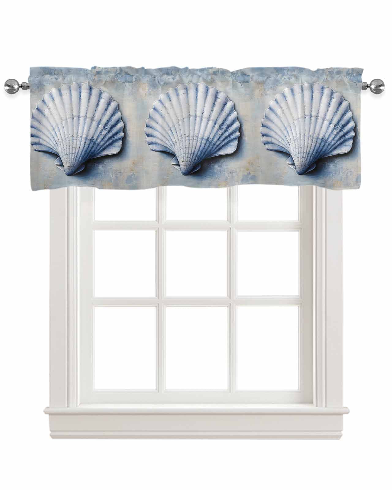 Contemporary Coastal Kitchen Valances for Windows Farmhouse Linen ...