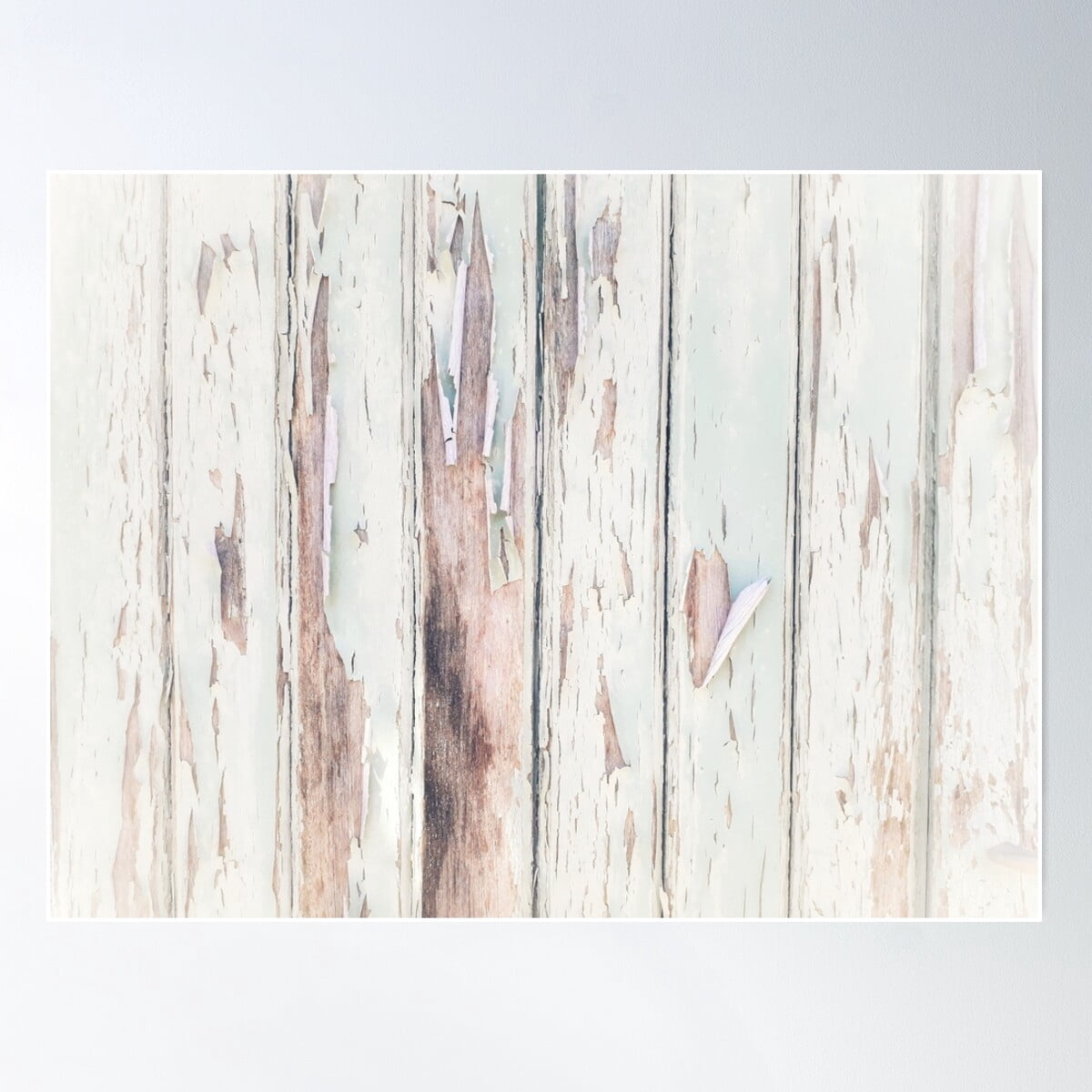 Contemporary Coastal Style Whitewashed Wood Look Planks Photo Print 7 ...