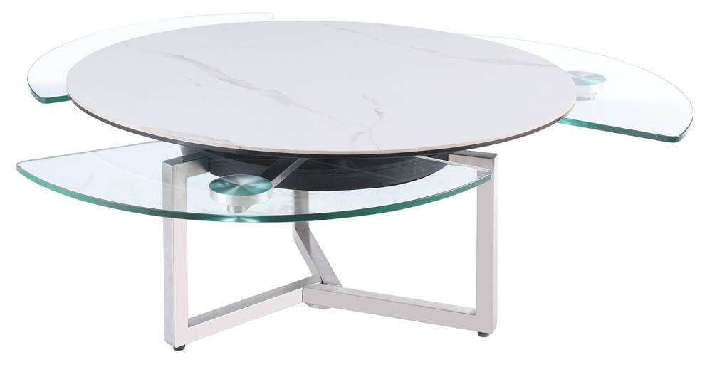 Contemporary Cocktail Table in Silver - Walmart.com