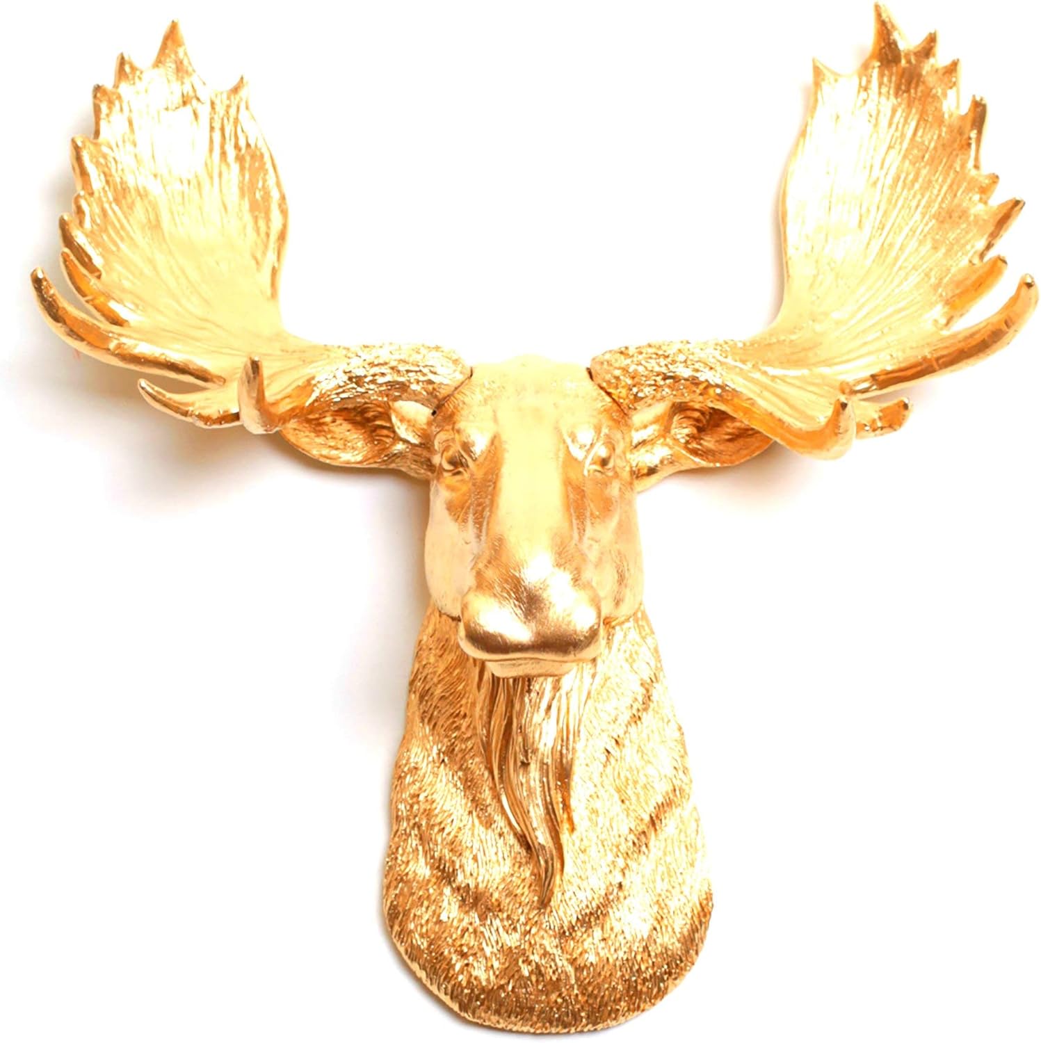 Contemporary Decor 'The Mini Elcide' Gold Modern Rustic Head & Antlers ...