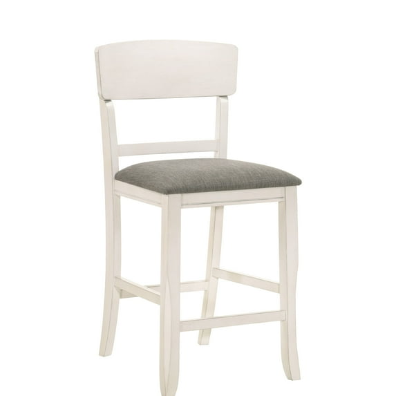Contemporary Style | Creamy White Main Color | 2 Counter Height Chairs ...