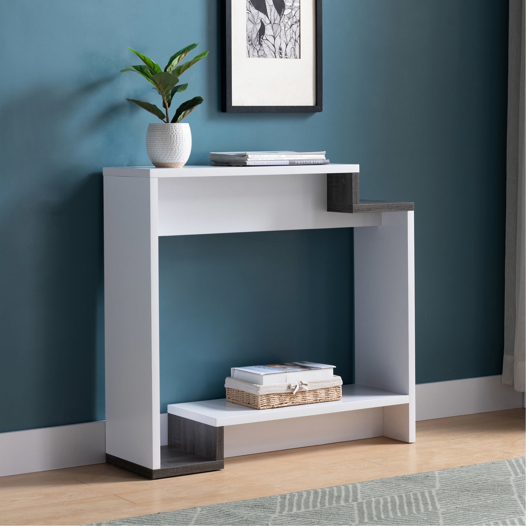Contemporary Design Concept - Two Open Shelves - Entryway Decoration ...