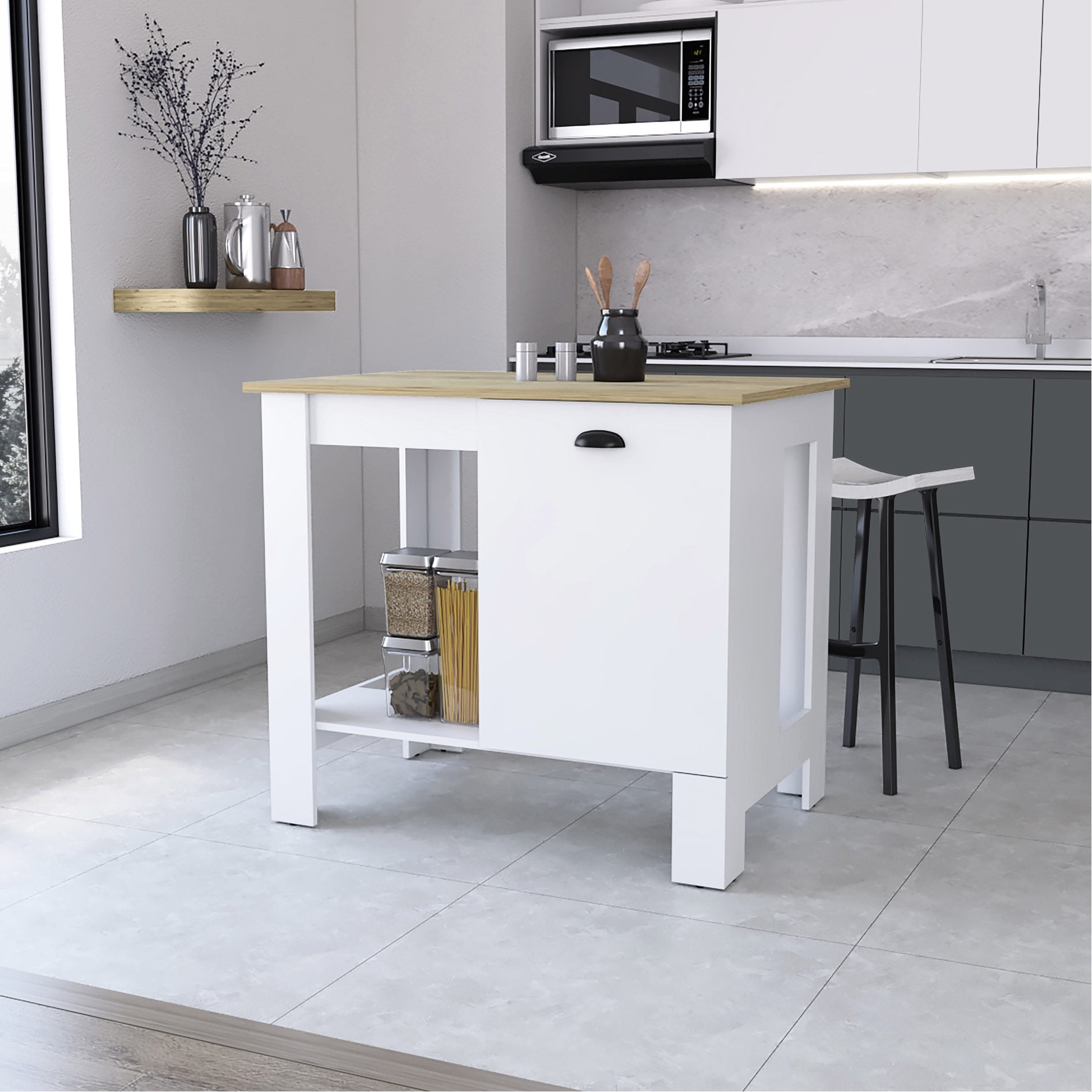 Contemporary Design Kitchen Island + Melamine Filler" - "Modern Kitchen ...