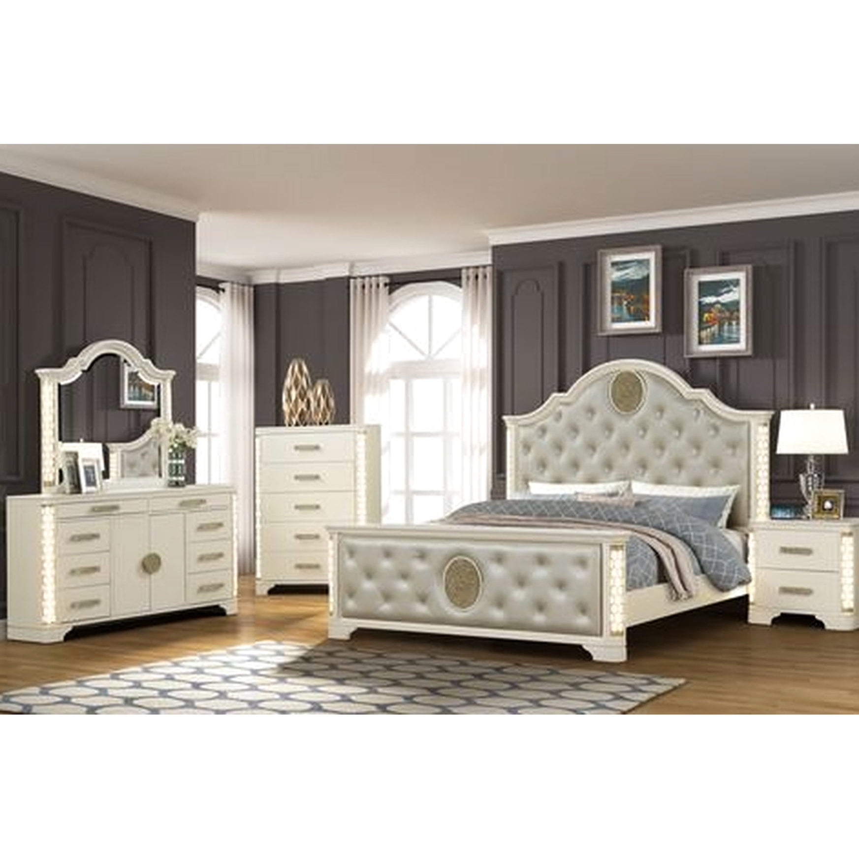 Contemporary Design & Traditional Elements - Queen Bedroom Set for ...