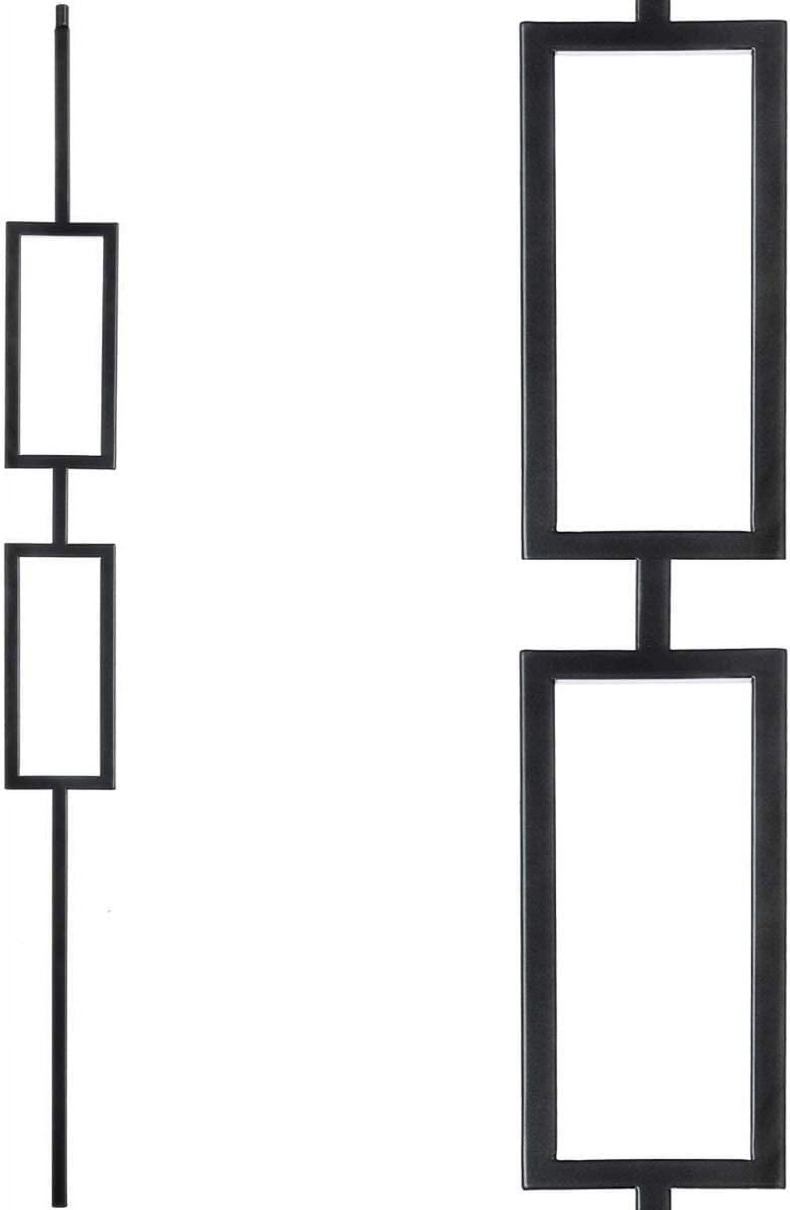 Contemporary Double Rectangle (Contractor Pack of 5) Stair Iron ...