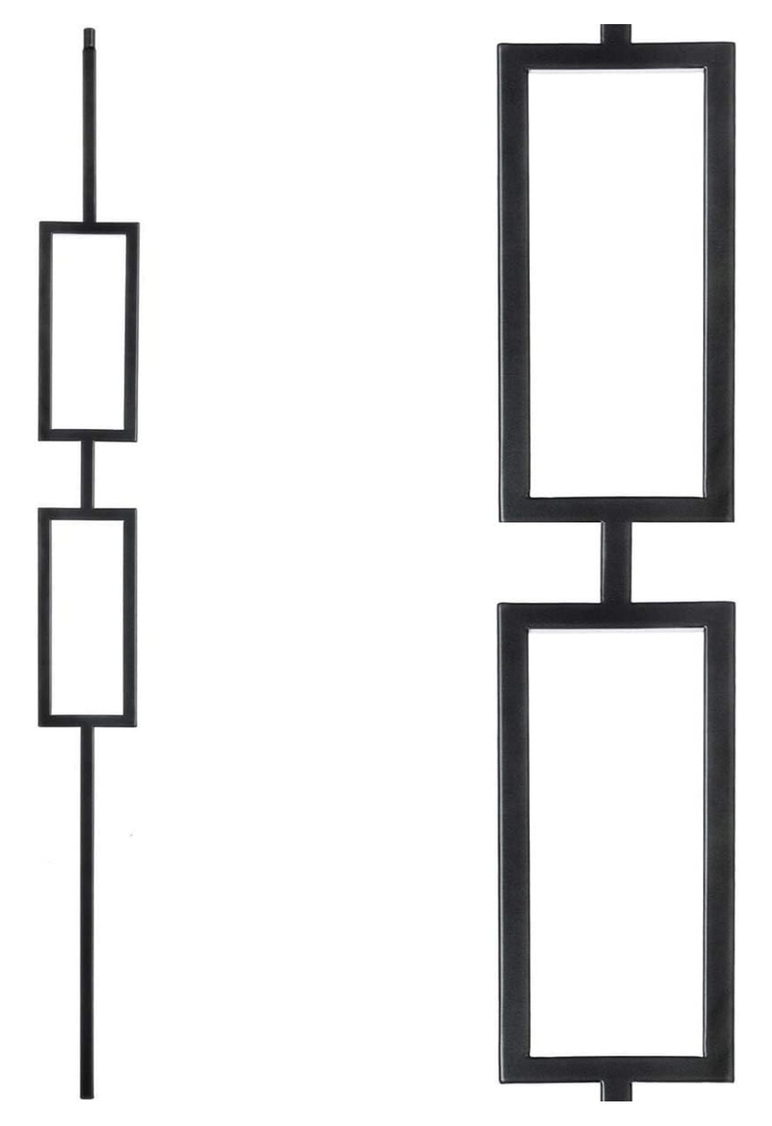 Contemporary Double Rectangle (Contractor Pack of 10) Stair Iron ...