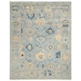 Contemporary Floral Handmade Wool/Cotton Light Gray Area Rug - Walmart.com