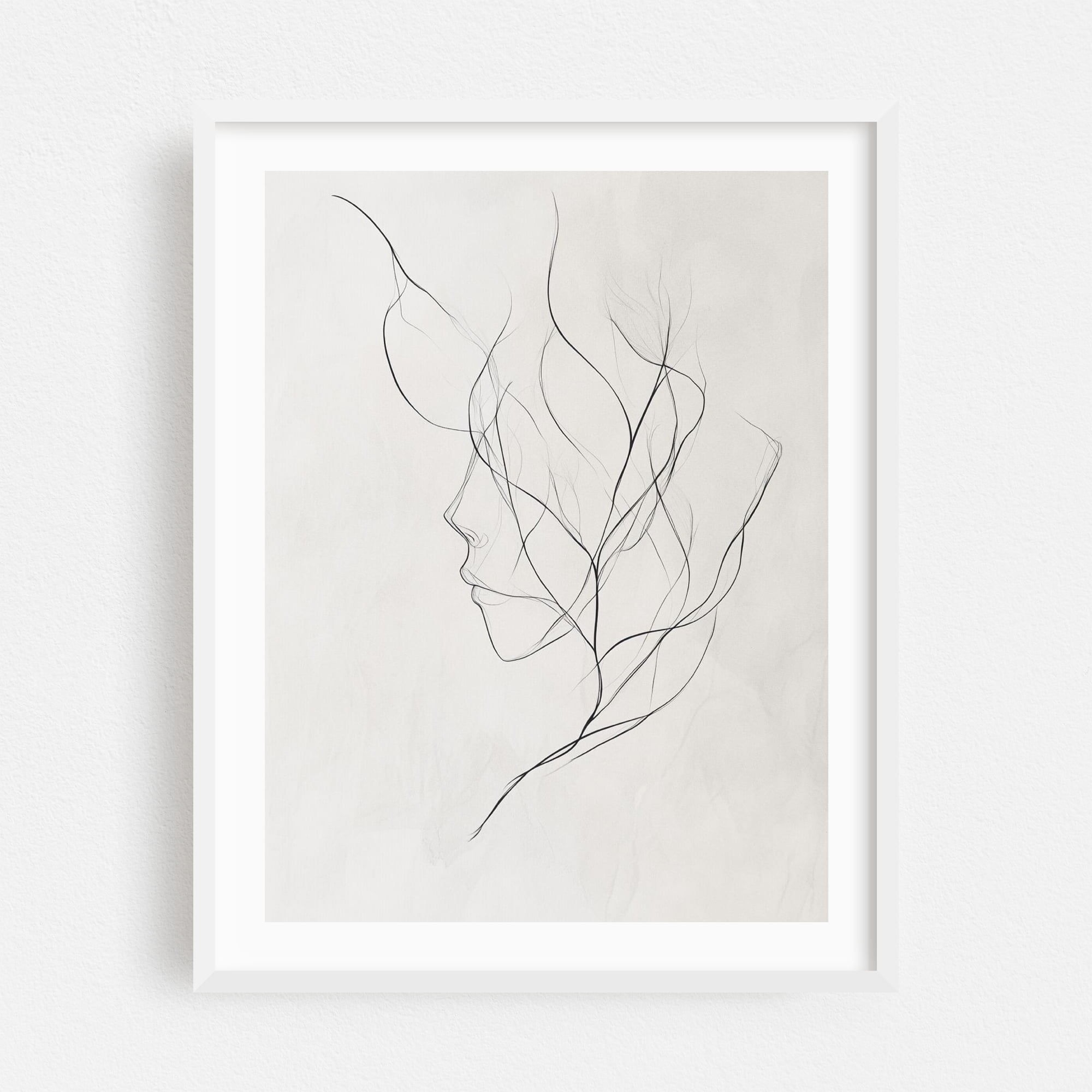 Contemporary Floral Line Drawing - Line Drawing Line Art Minimalist ...