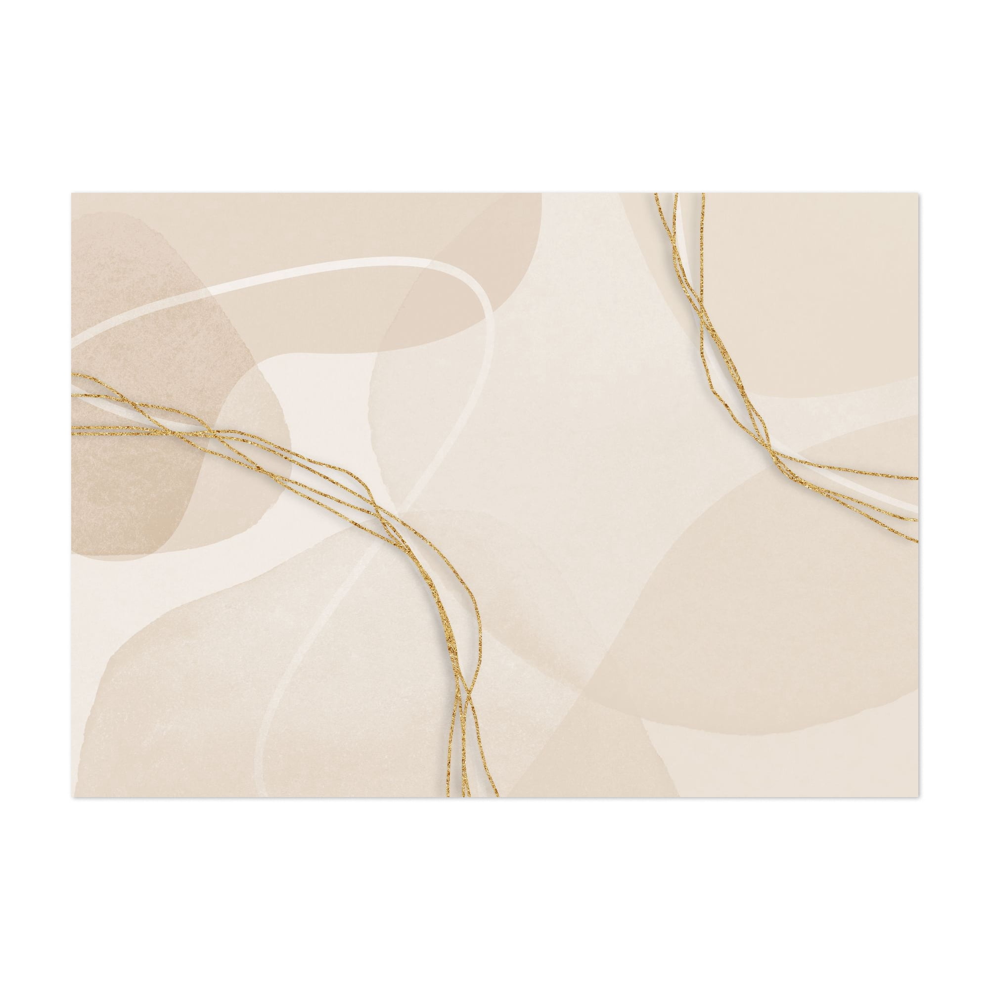 Contemporary Flow Peach Beige - Painting Abstract Minimalist Geometric ...
