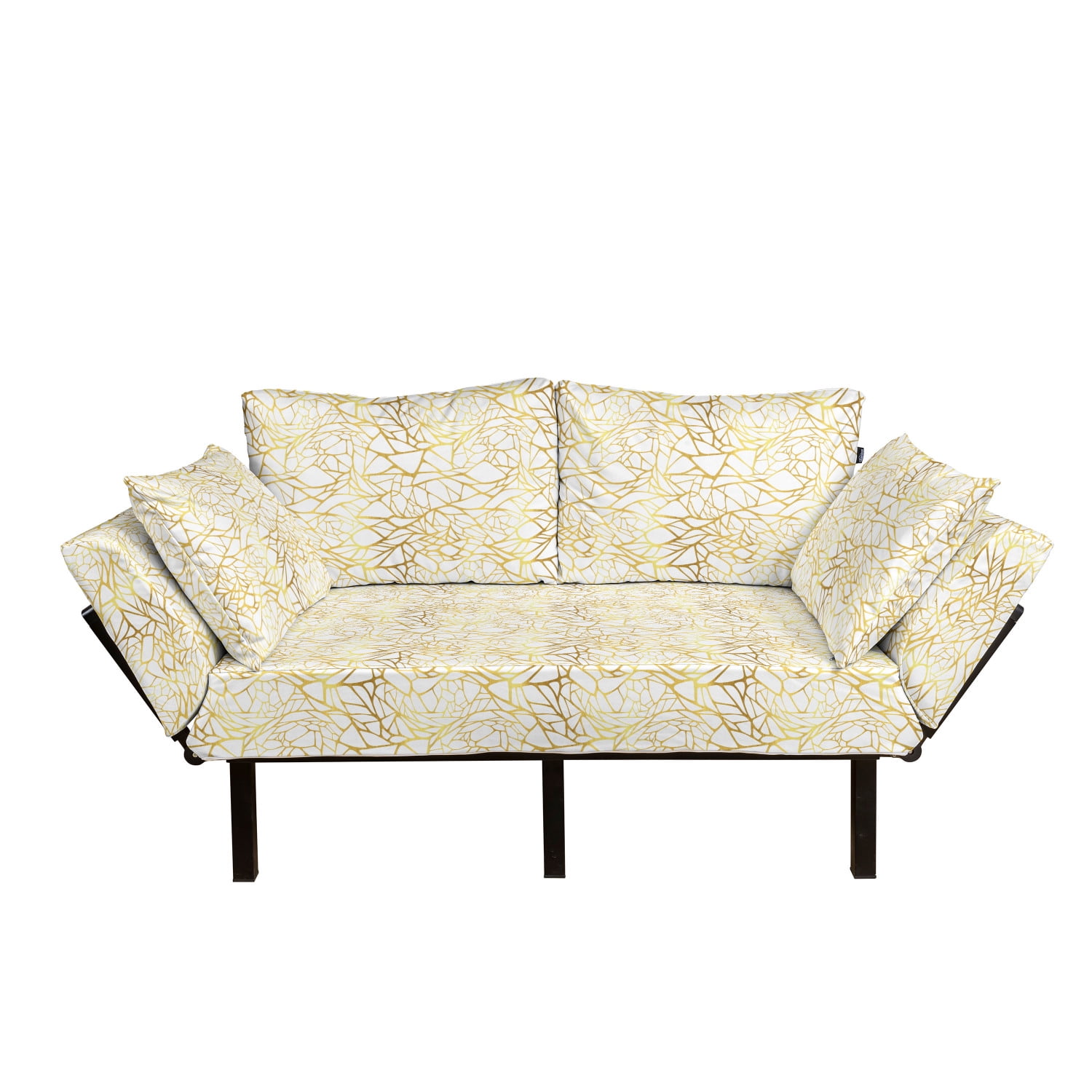 Contemporary Futon Couch, Abstract Ornament Exotic Animal Pattern Style ...