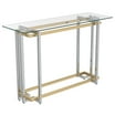 Furniture of America Gendry Glass Top Console Table, Gold - Walmart.com