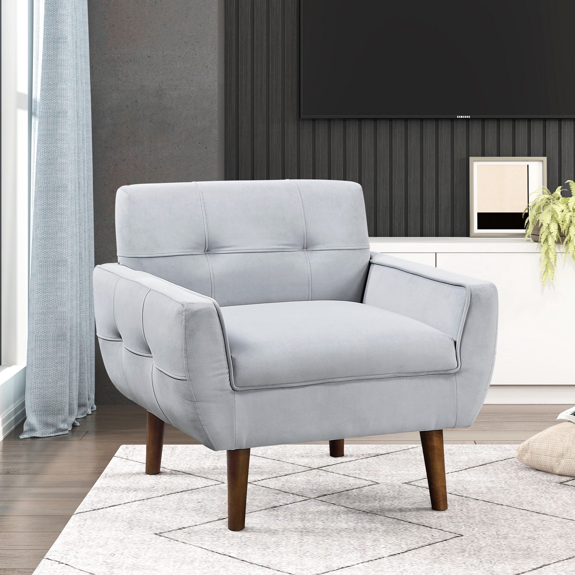 Contemporary Gray Chair for Modern Homes | Primary Living Room ...
