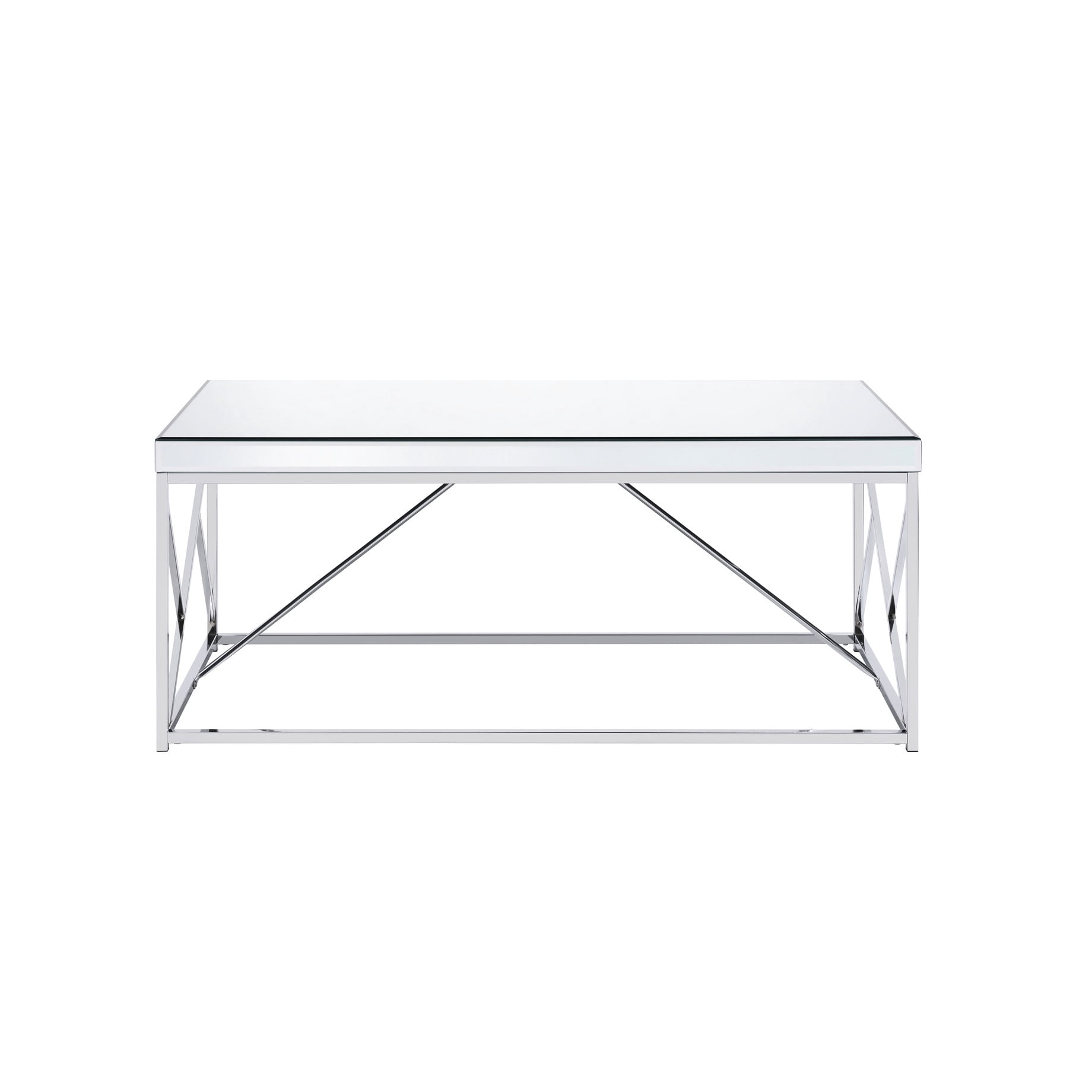 Contemporary Gray Mirror Top Table With Strong Iron Framework, Ornate ...