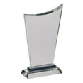 Contemporary Home Living 11.5" Clear Elegant Large Wave Shaped Trophy ...