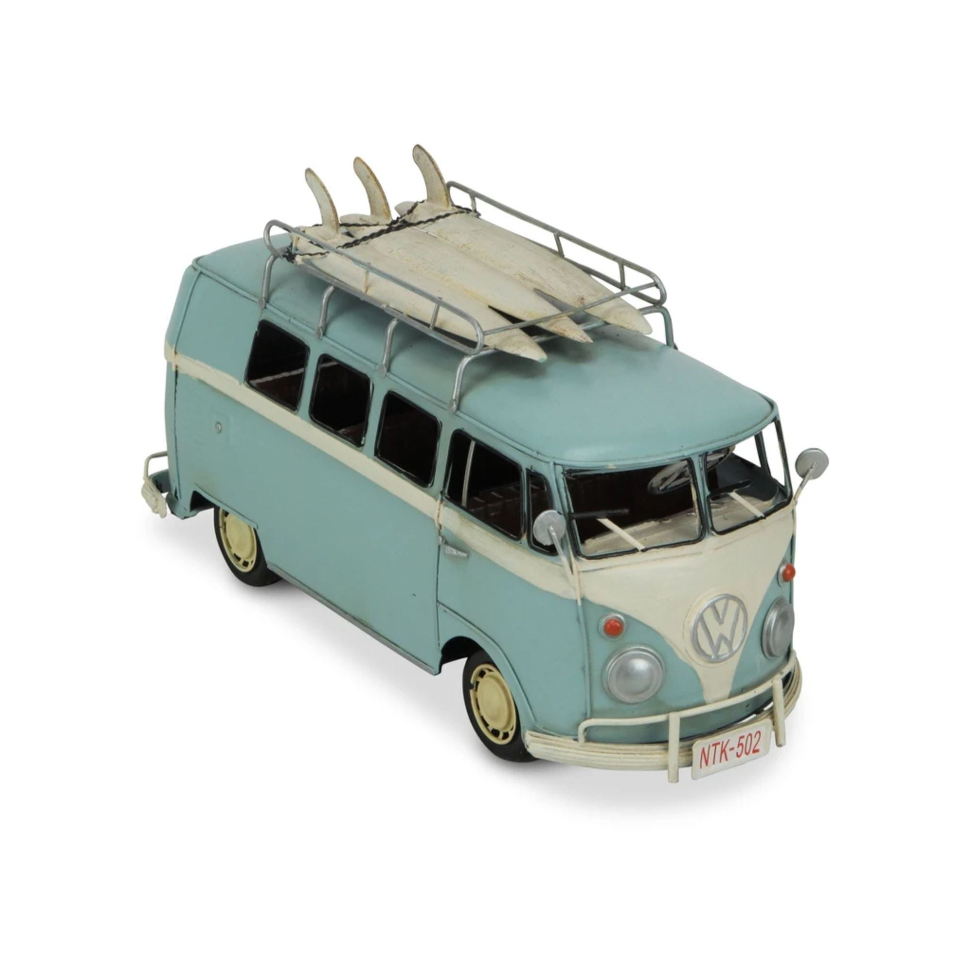Contemporary Home Living 12" Blue Volkswagen Samba Bus Tabletop ...