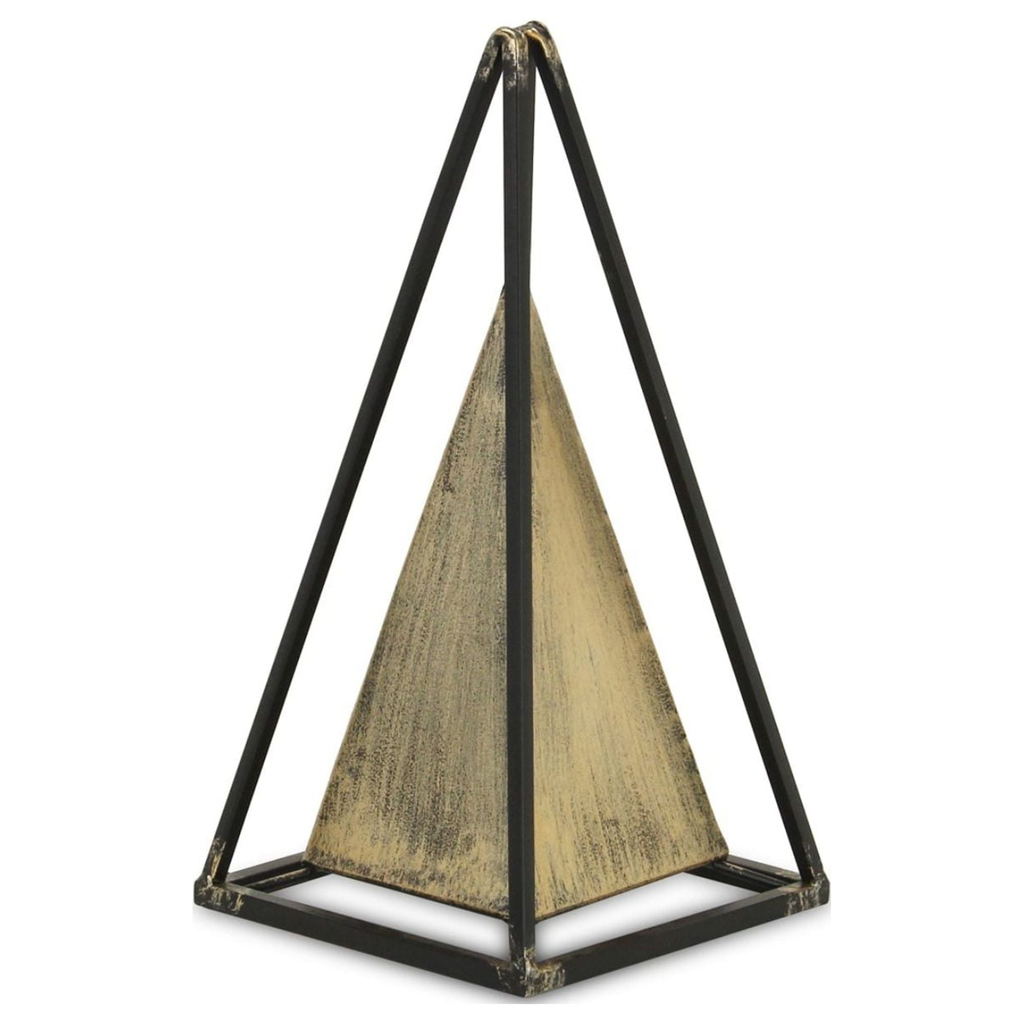 12" Bronze and Black Pyramid Tabletop Decoration - Walmart.com