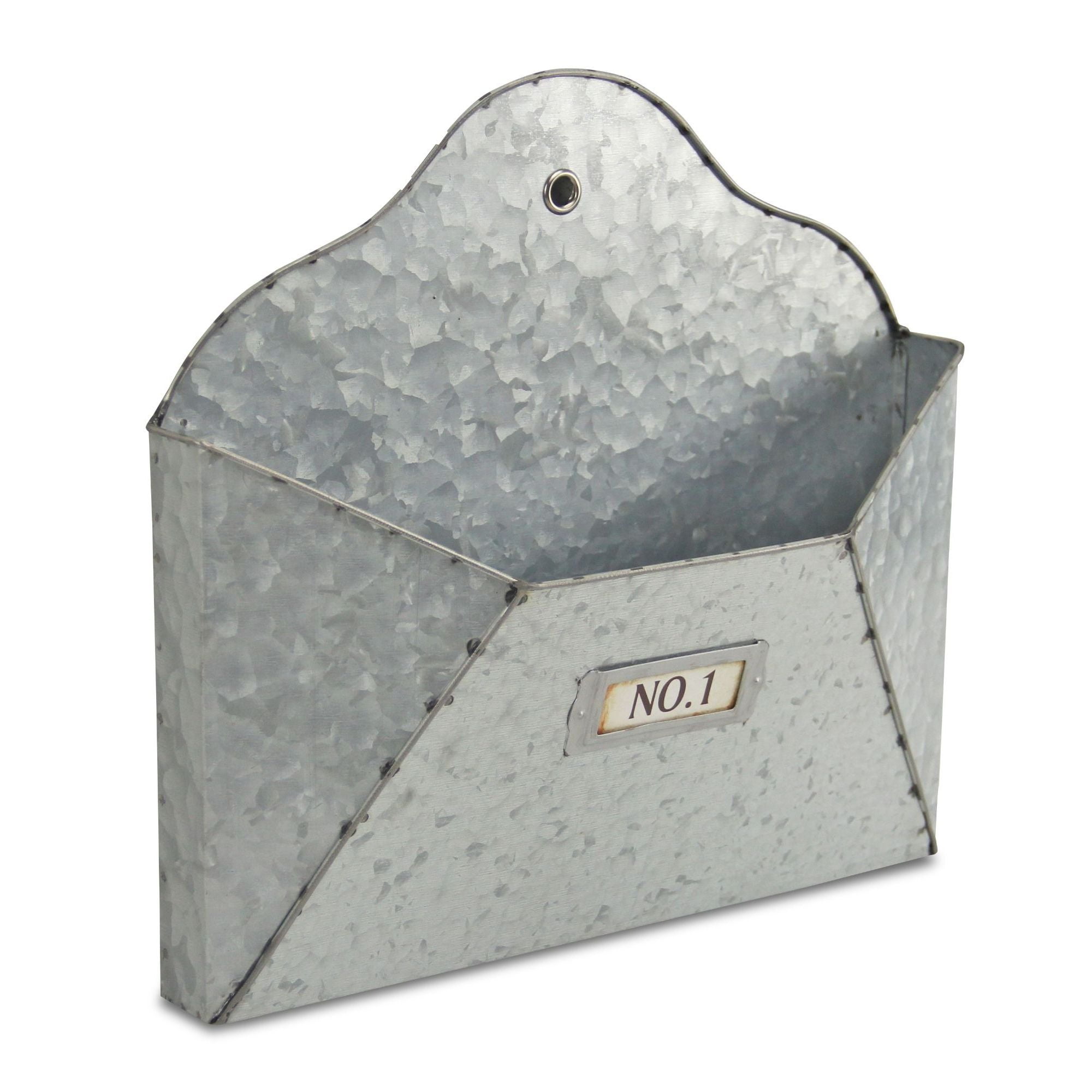Contemporary Home Living 12" Gray Distressed Finish Letter Box Wall ...