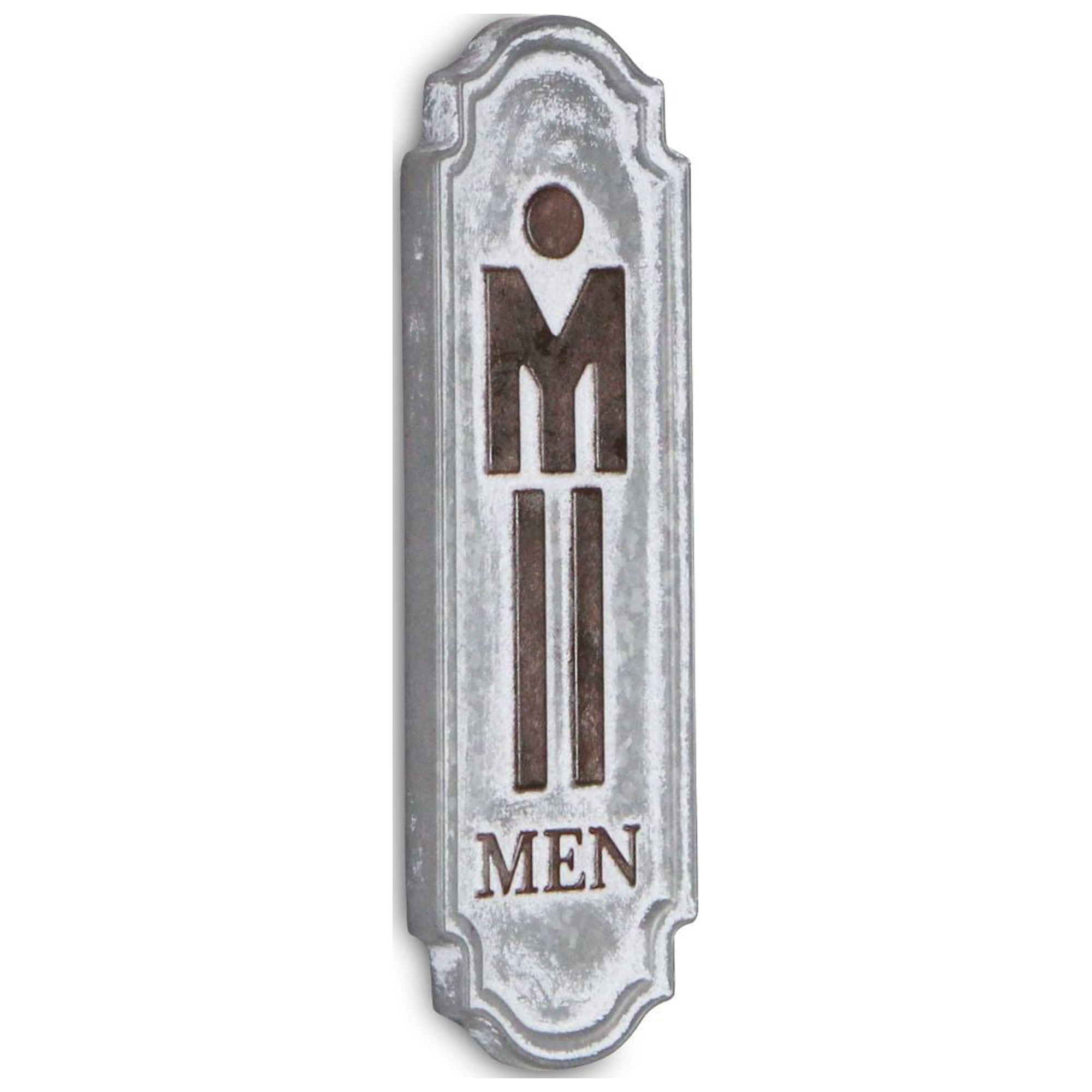 Contemporary Home Living 12" Gray and Brown Rustic Finish Men's Room ...