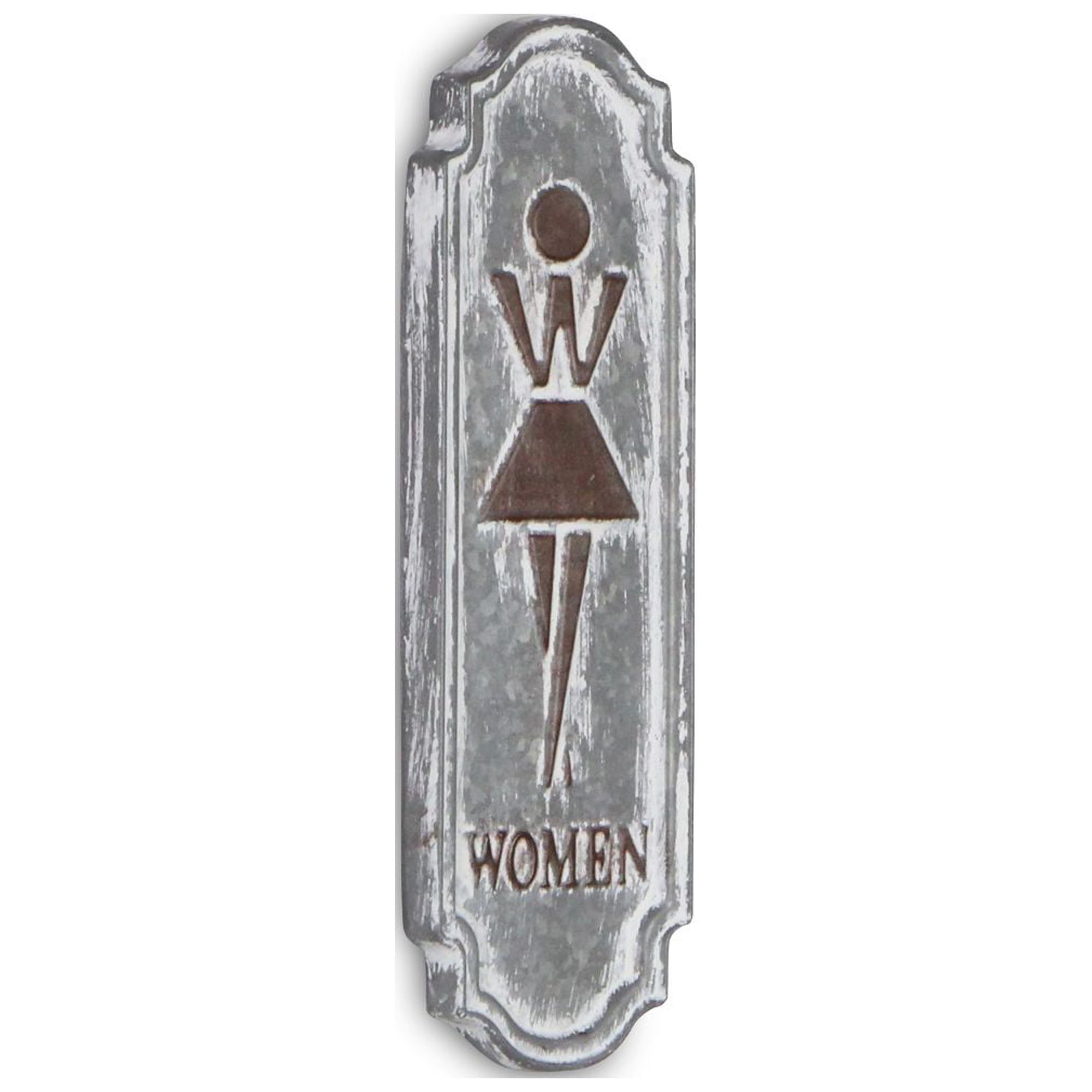 Contemporary Home Living 12" Gray and Brown Rustic Finish Women's Room ...