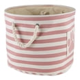 Bone Dry Small Collapsible Soft Round Pet Storage Bin Stripe Paw Patch ...