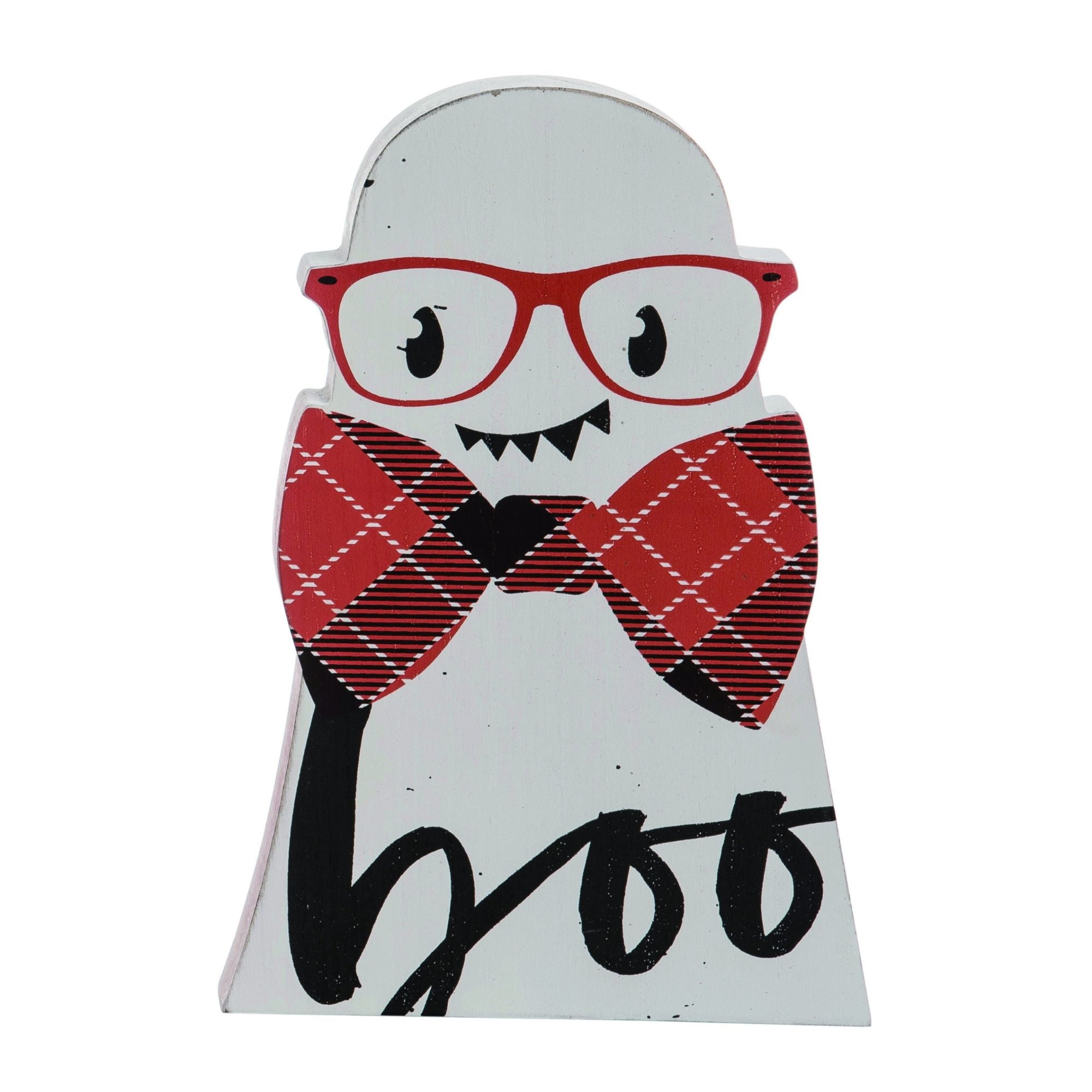 Contemporary Home Living 12" White and Red Die Cut Character Halloween ...