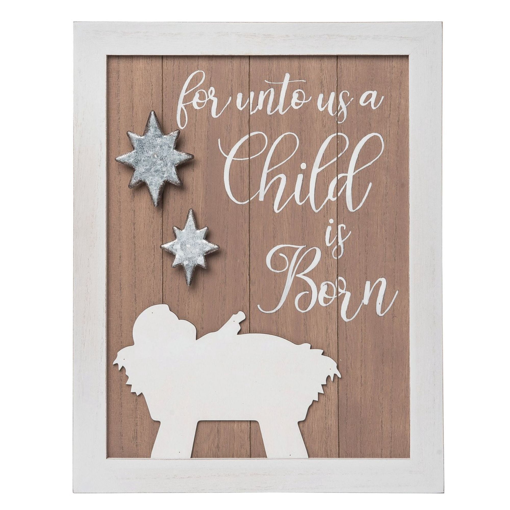 Contemporary Home Living 14" Holy Night Block Rectangular Christmas ...