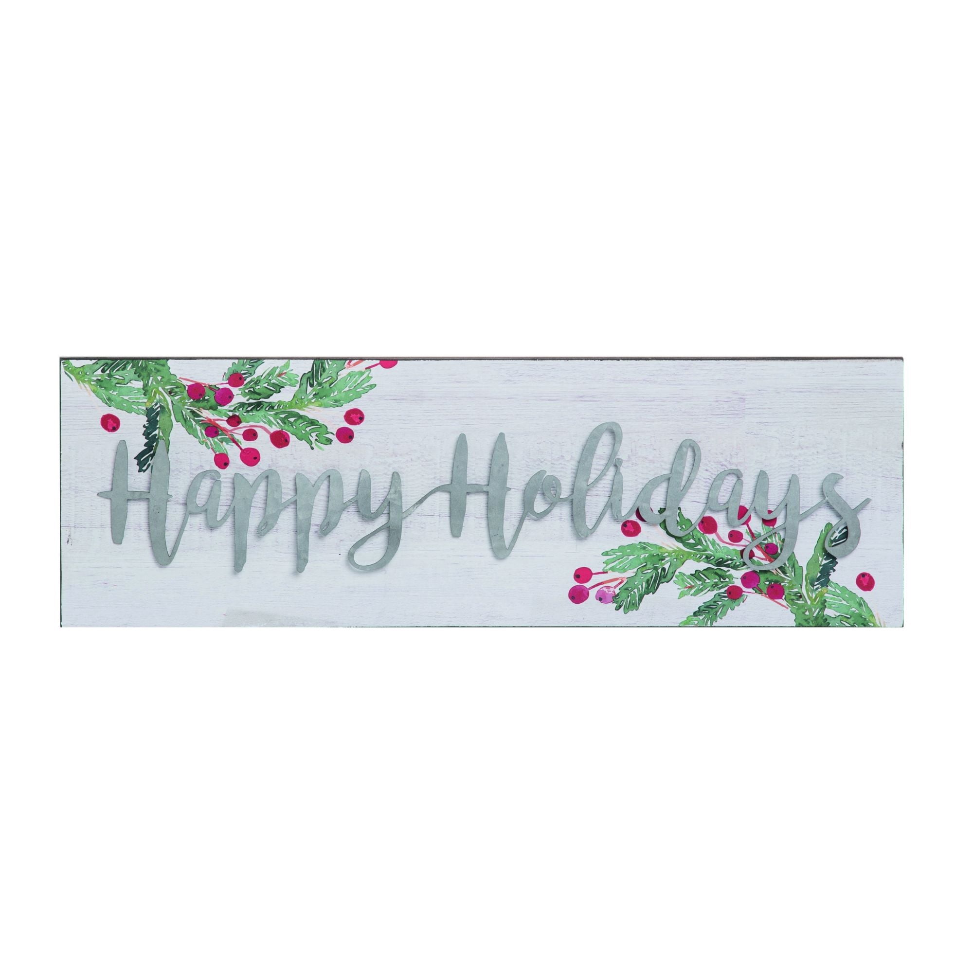 Contemporary Home Living 18" White and Green Traditional Christmas ...