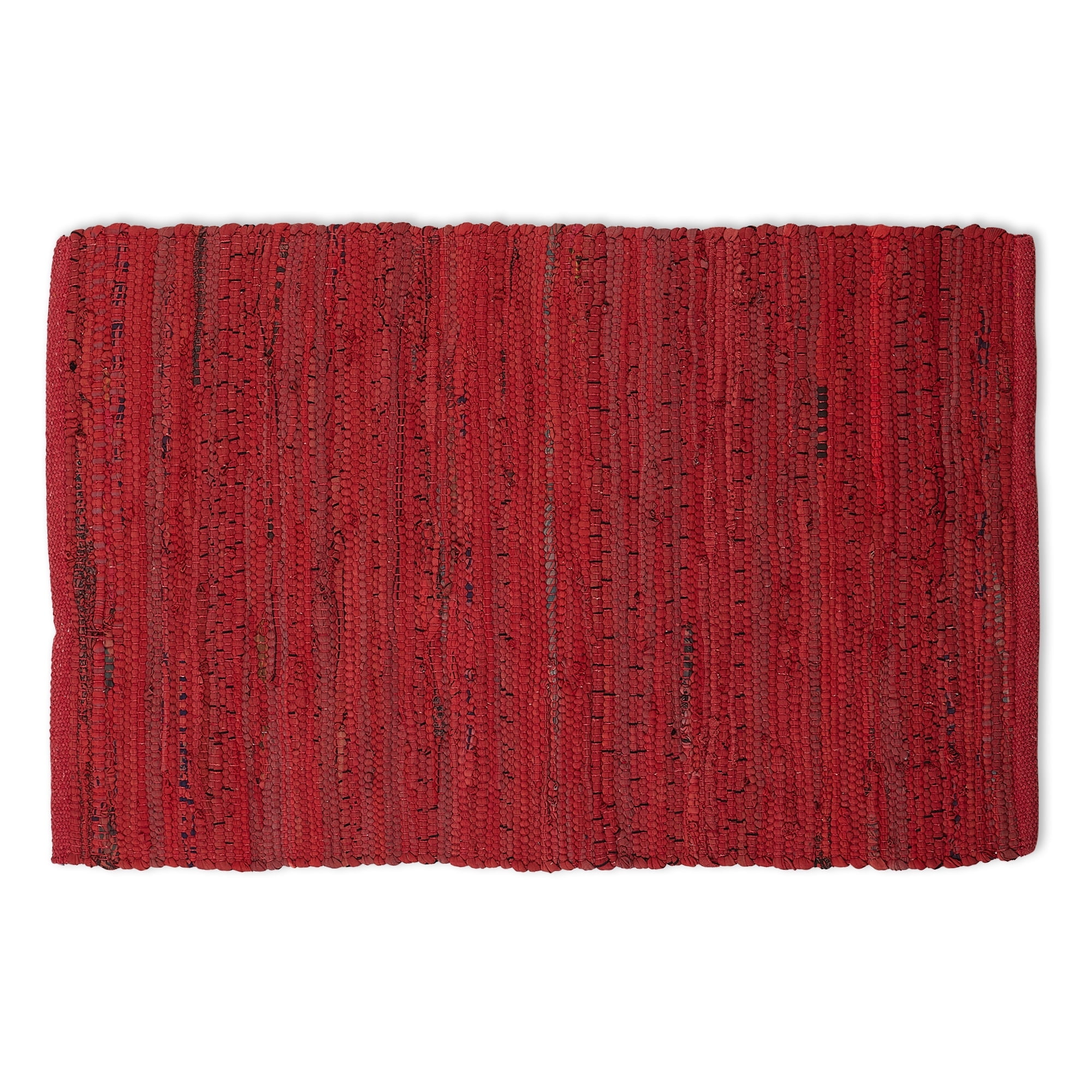 20" x 31.5" Multi Wine Red Modern Style Rag Rug - Walmart.com