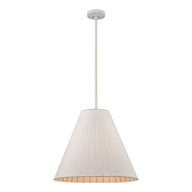 Contemporary Home Living 22" White Coral Textured Hanging Pendant ...