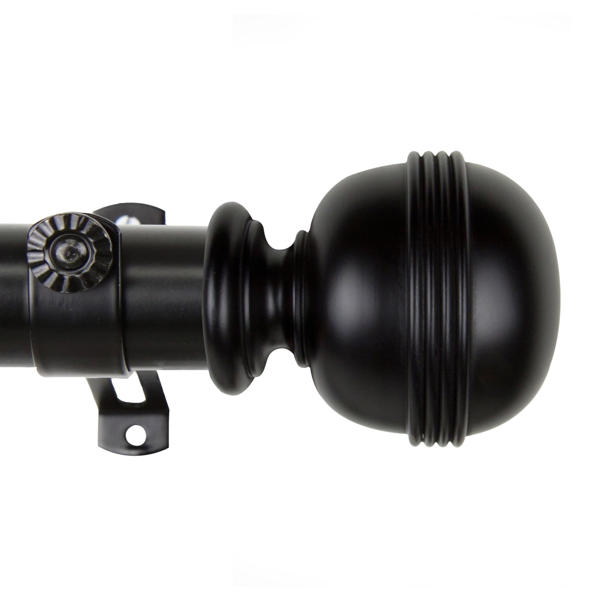 Victor Curtain Rod 1.5 inch 165" - 215" long - Black - Walmart.com