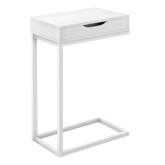 Contemporary Home Living 24.5" White Contemporary C Shaped Rectangular ...