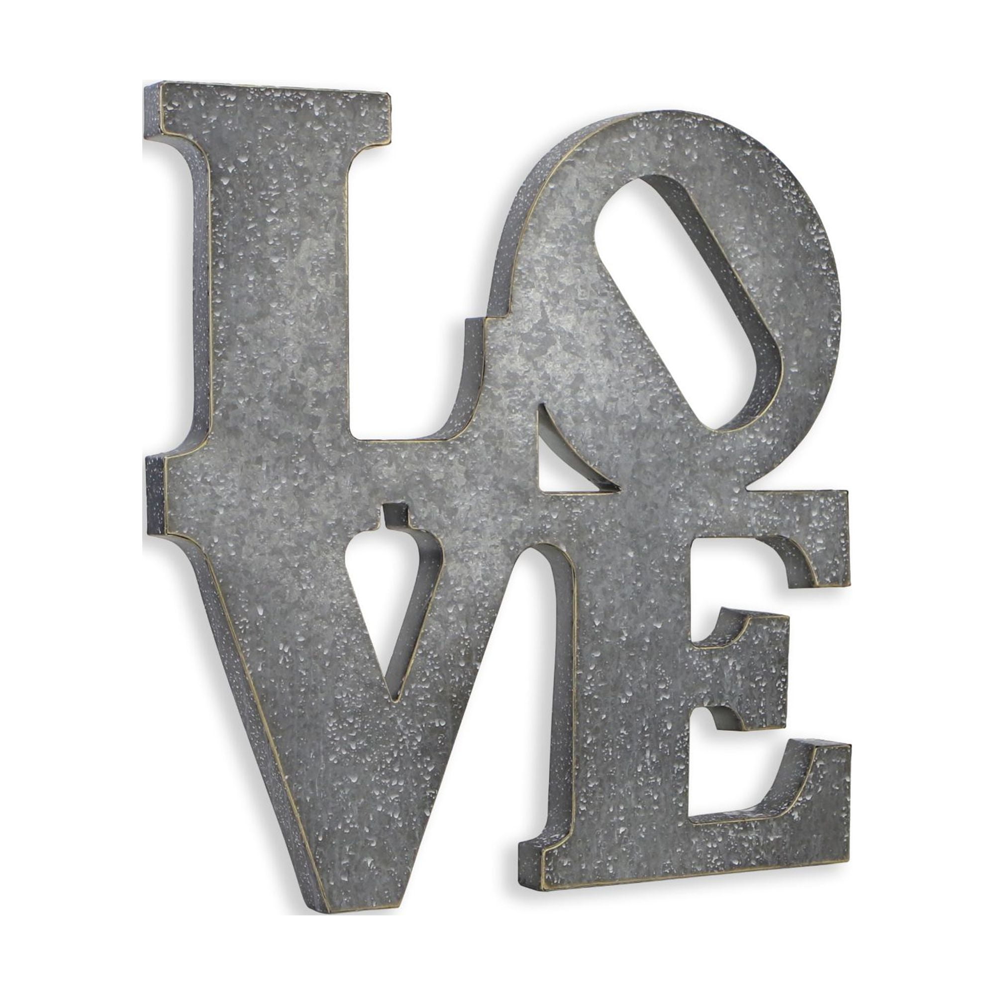 Contemporary Home Living 26.25" Gray Galvanized Love Wall Sign ...