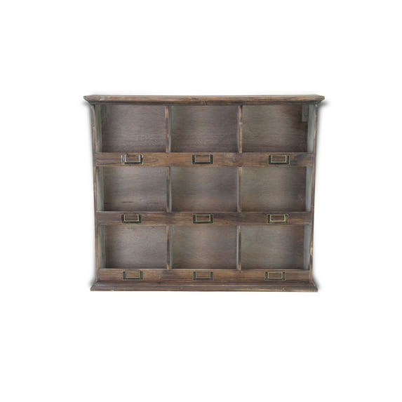 Contemporary Home Living 26.75" Brown Vintage Distressed Wooden Wall ...