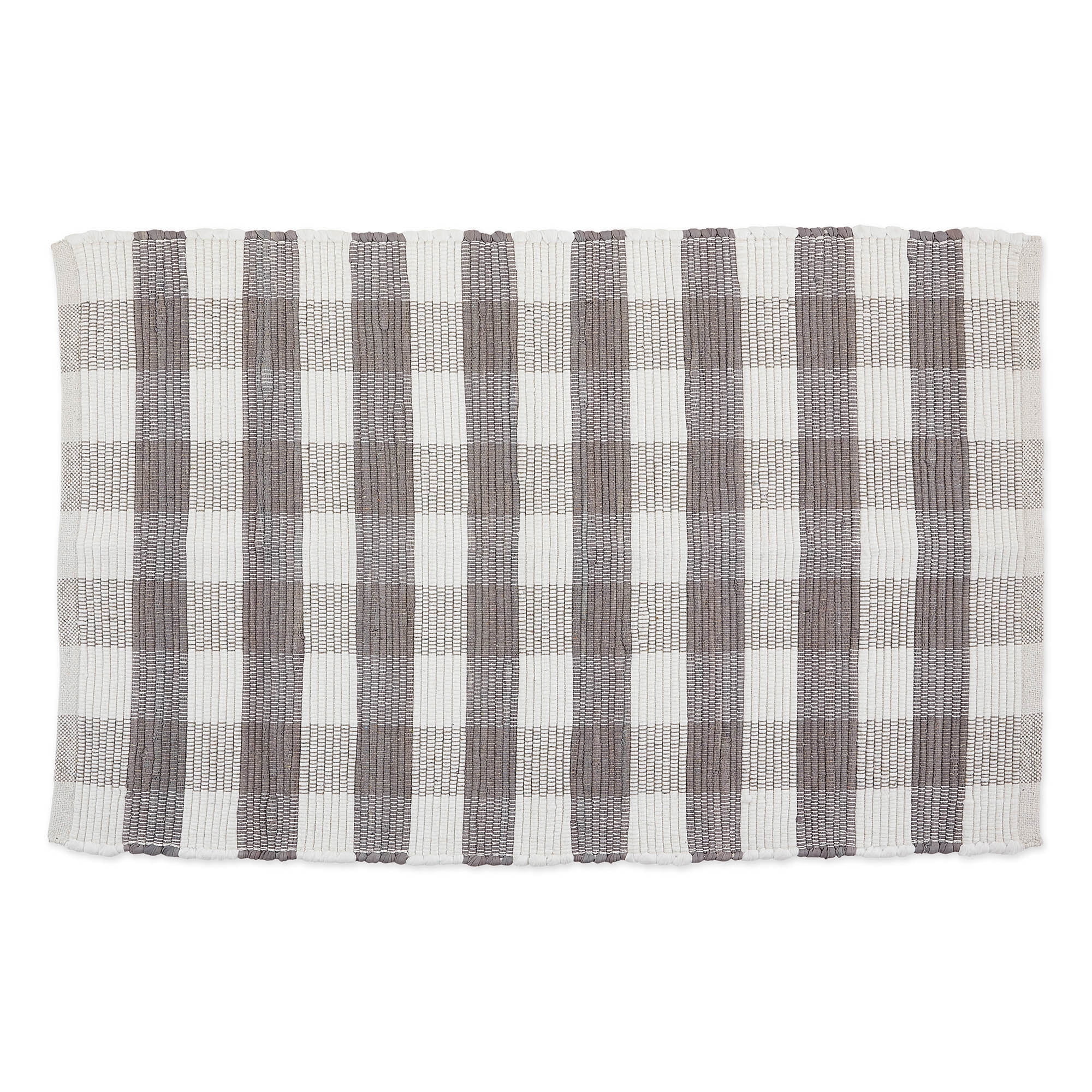 Contemporary Home Living 26" x 40" Buffalo Checkered Gray and White ...