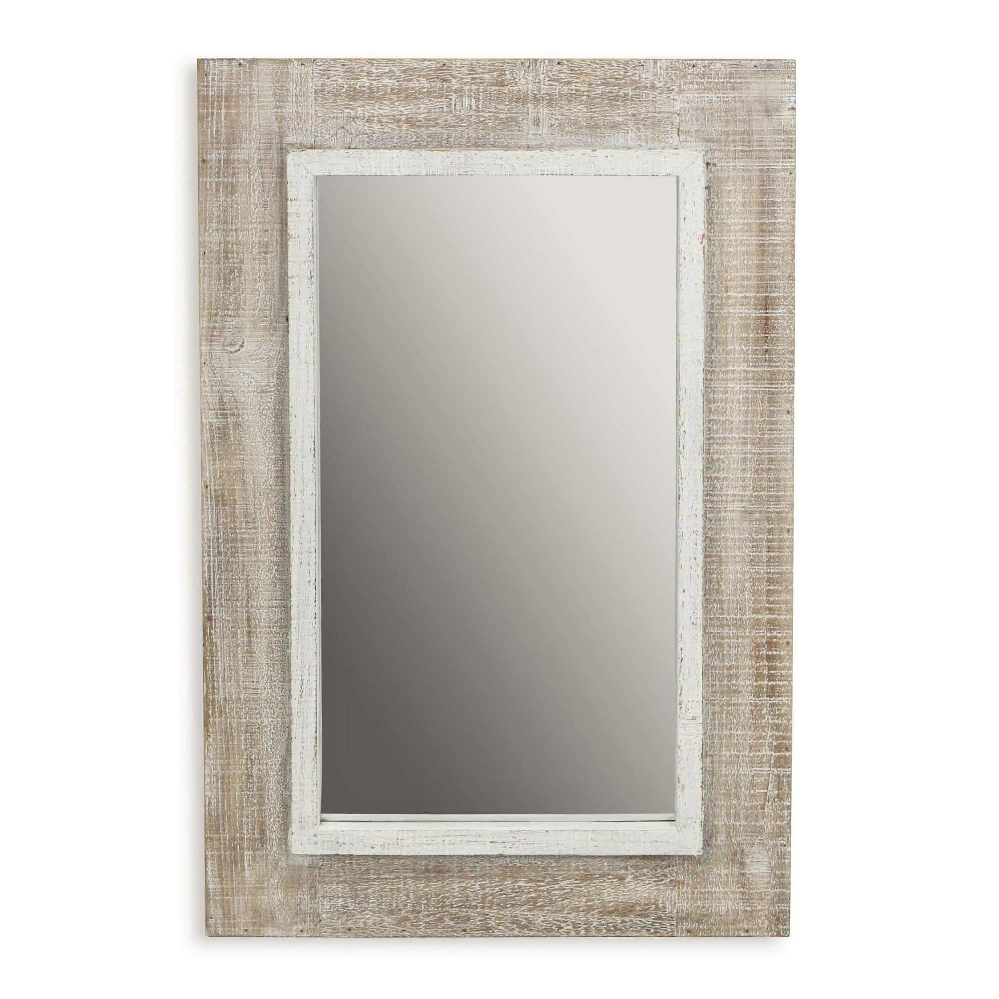 Contemporary Home Living 27.25" Wooden Framed Rectangular Wall Mirror ...
