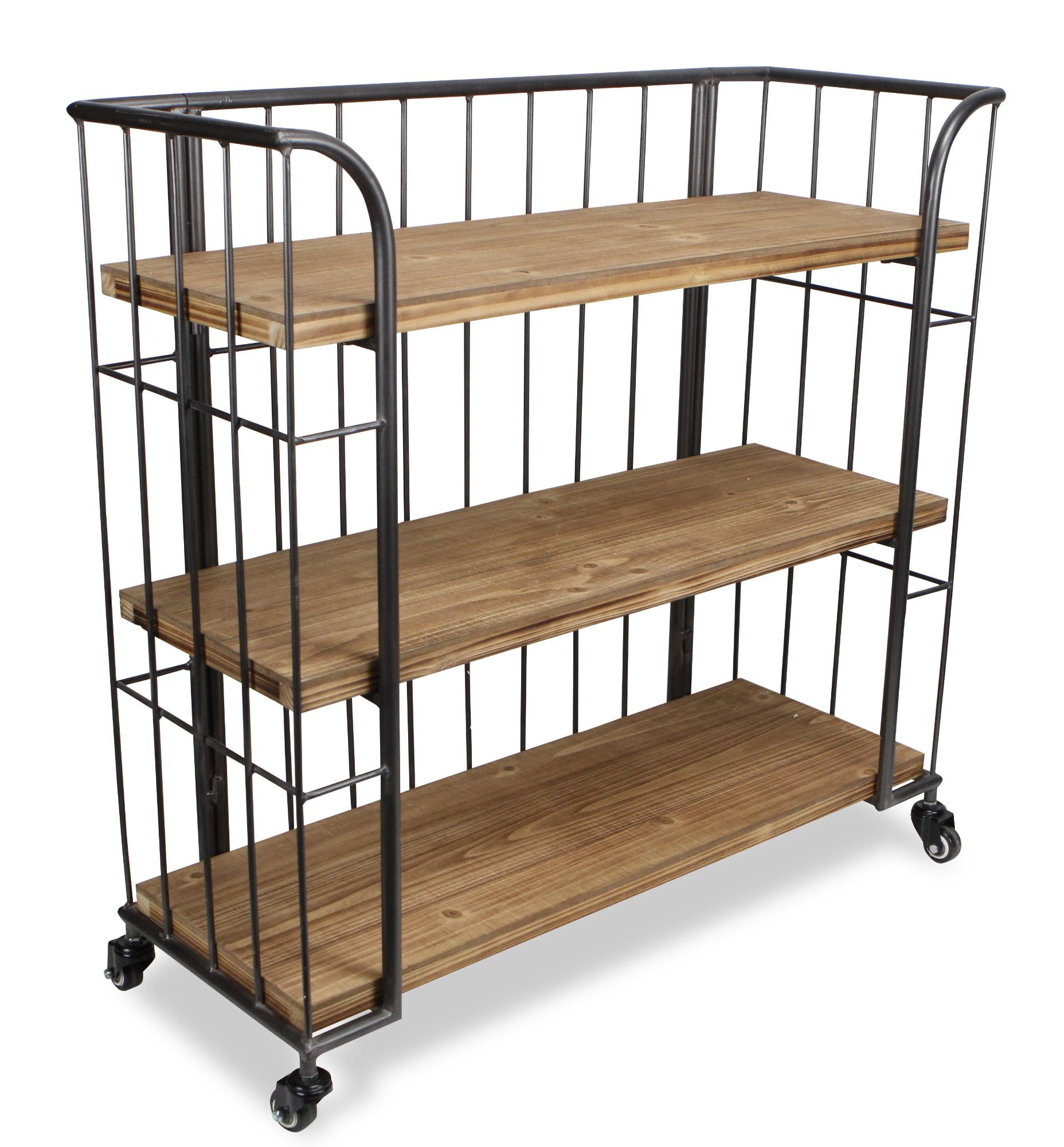 Contemporary Home Living 32.25" Brown and Gray Rectangular 3 Tier Wall ...