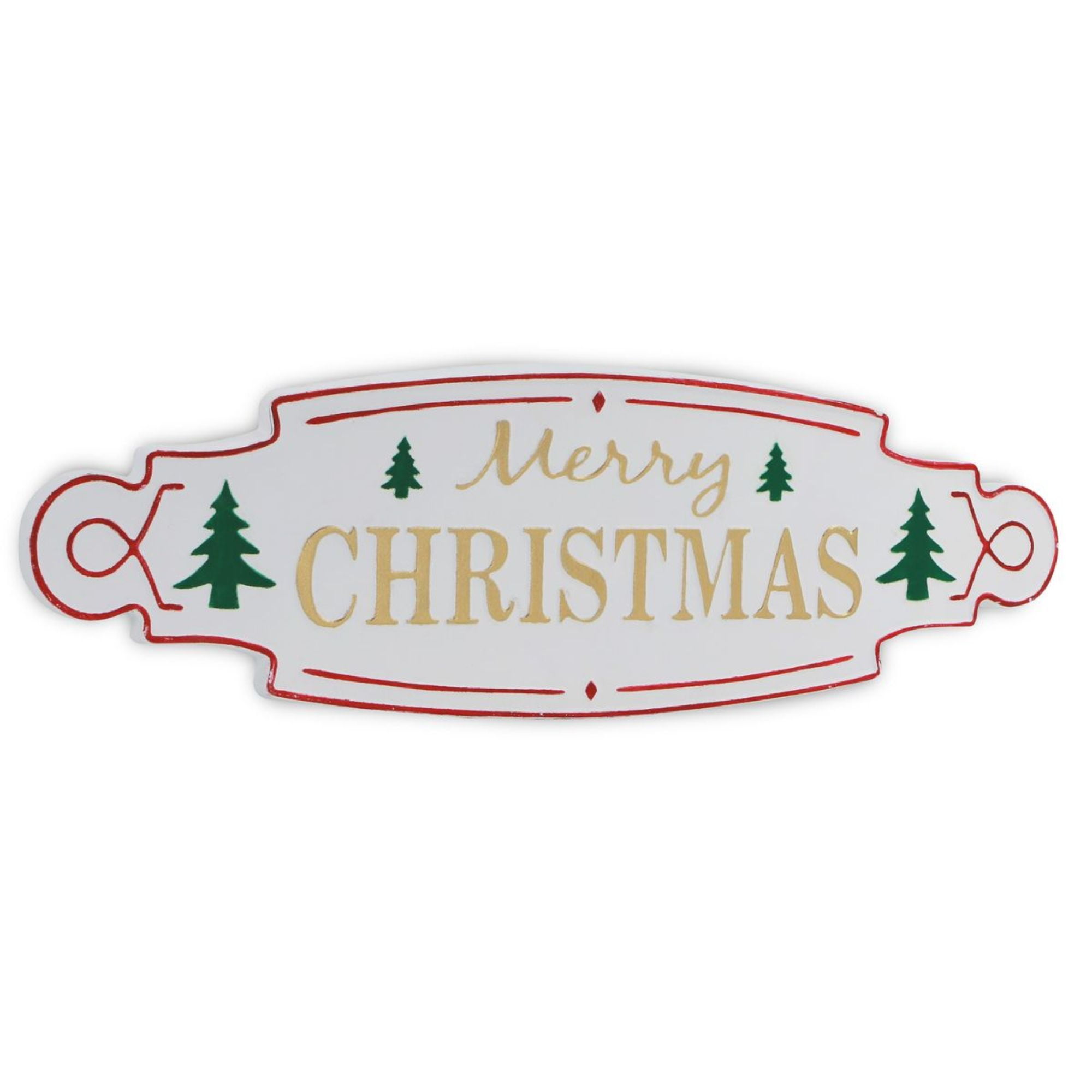 36" White and Gold Handmade Merry Christmas Wall Sign - Walmart.com