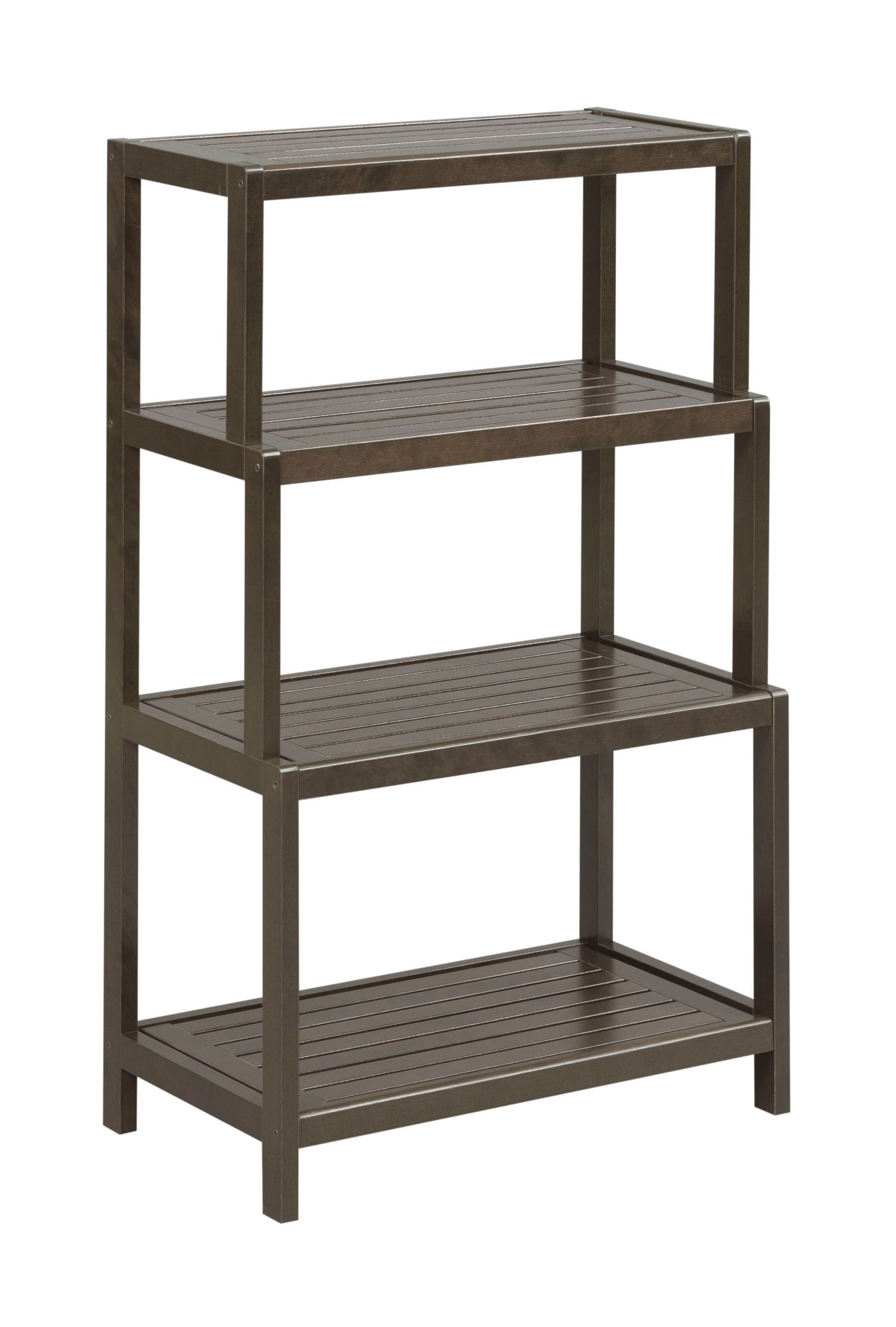 Contemporary Home Living 37" Coffee Brown 4-Tier Step Back Multipurpose ...