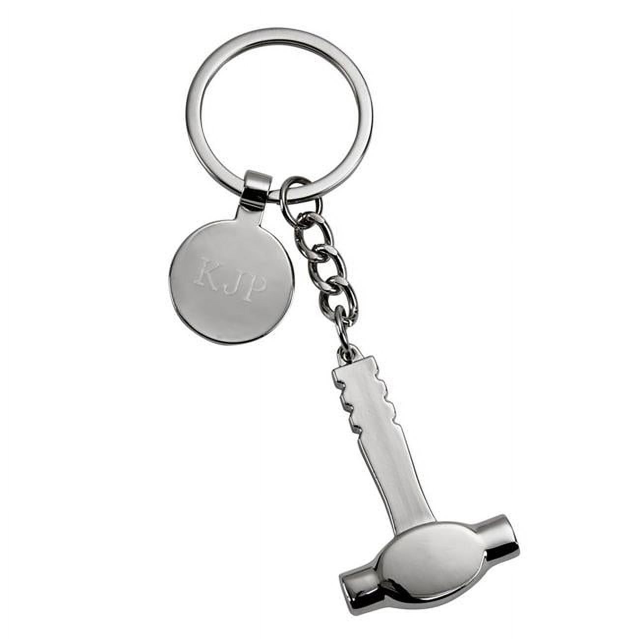 Contemporary Home Living 4.5" Hammer Shaped Nickel Plated Keychain ...