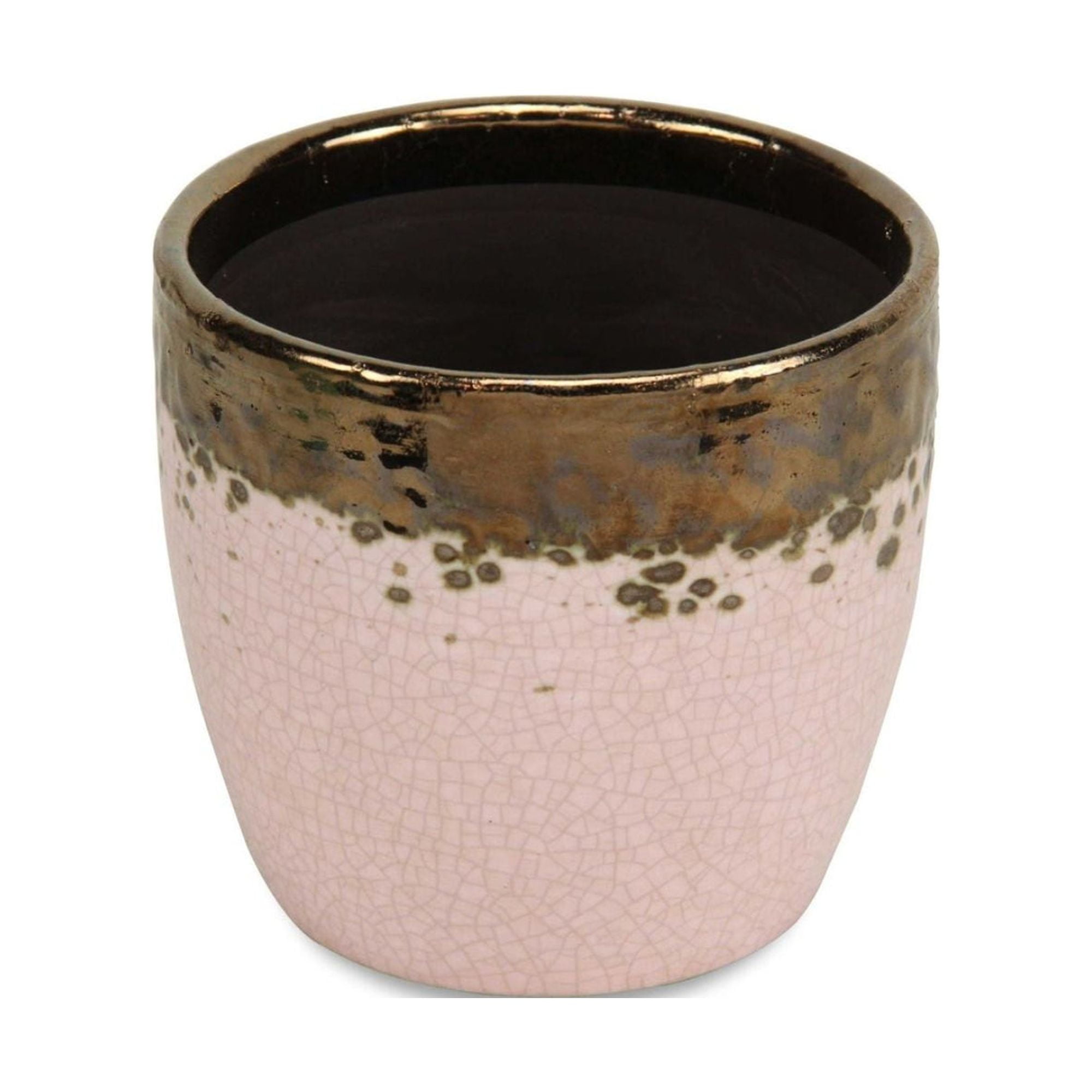 Contemporary Home Living 4.5" Pink Mosaic Embossed Outdoor Planter Pot ...