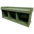 Contemporary Home Living 4' Distressed Sage Green Bench with Cubbies ...