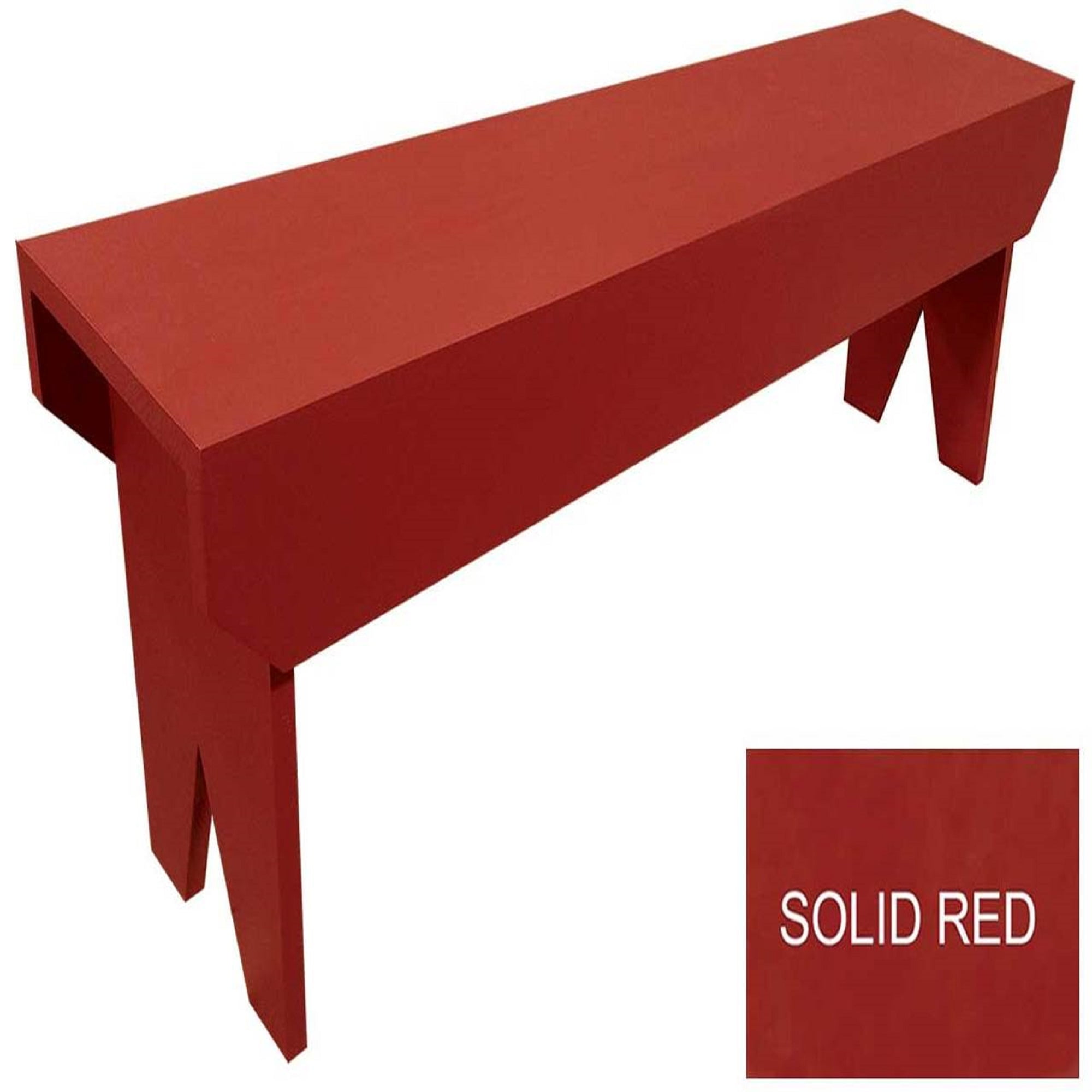 Contemporary Home Living 4' Red Modern Style Simple Bench - Walmart.com